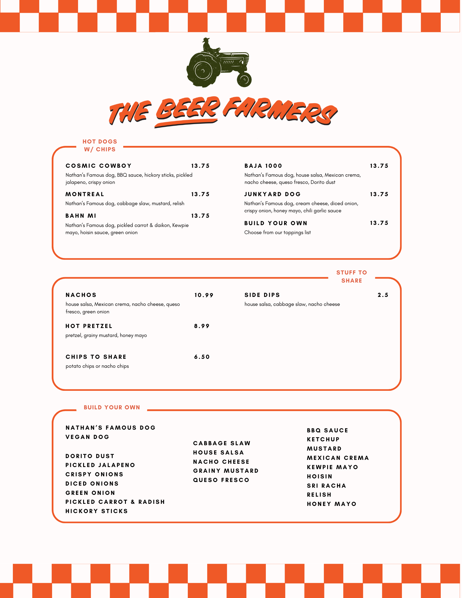 Winter Menu — The Beer Farmers