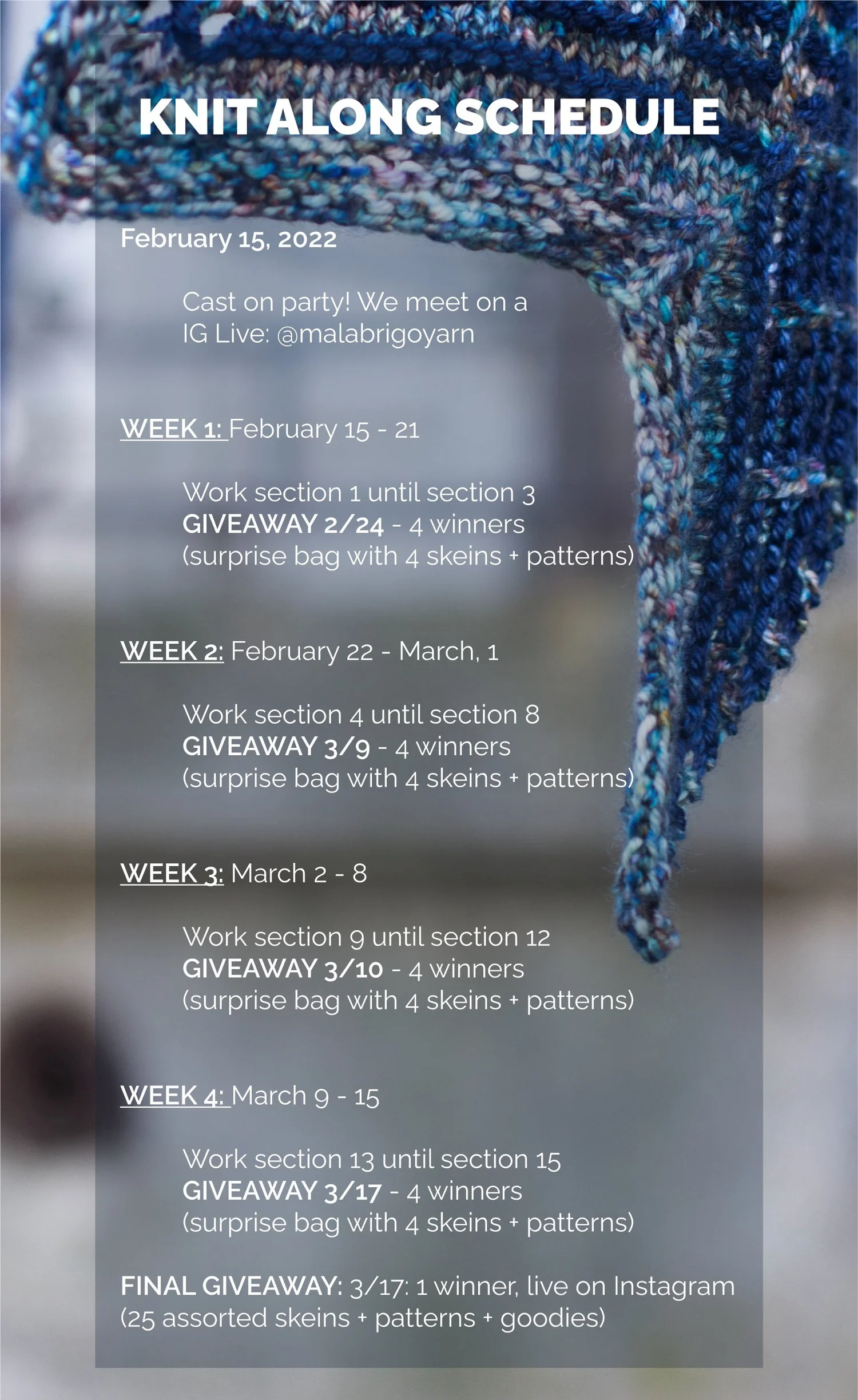 Malabrigo KAL - Schedule Update — Malabrigo Blog