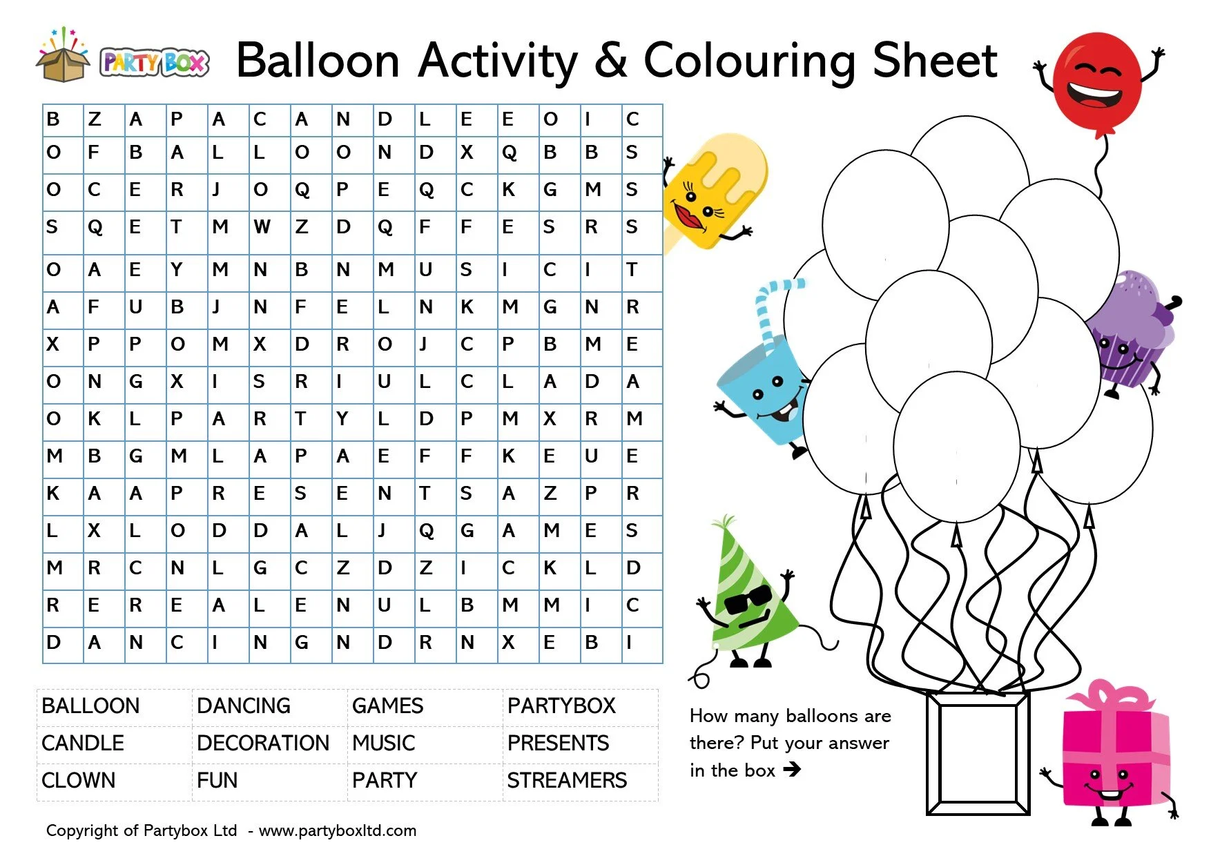 Free Children's Party Resources — Partybox
