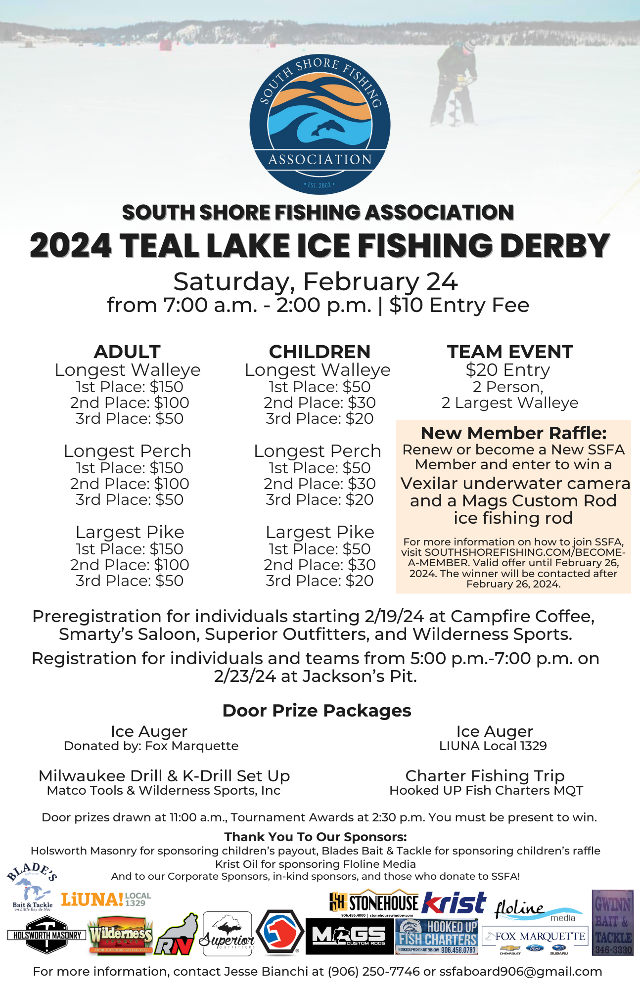 SSFA Teal Lake Ice Fishing Derby — South Shore Fishing Association