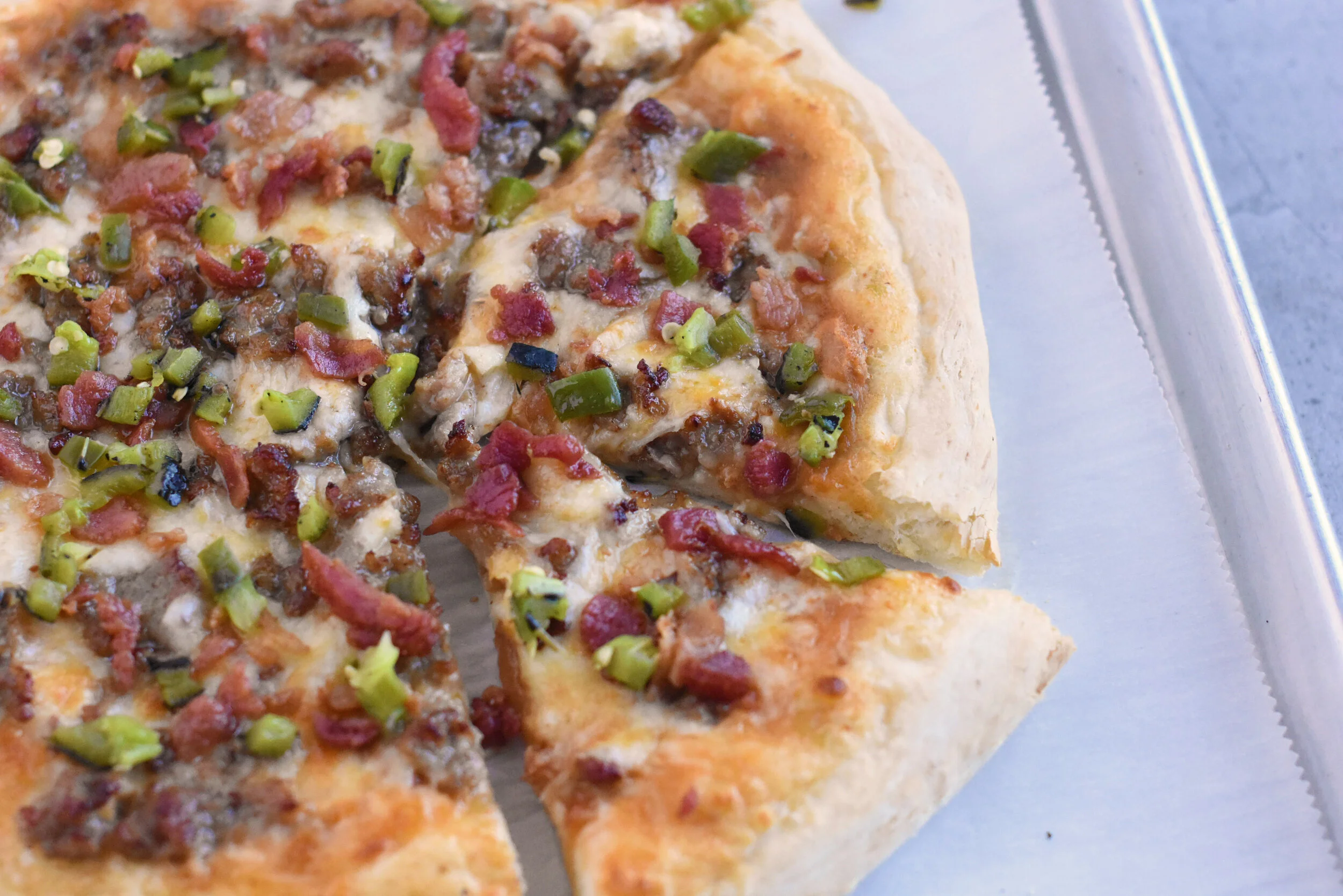 Green Chile Meat Lover's Pizza Recipe — Ready Foods
