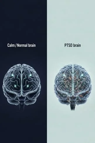 PTSD Brain vs Normal Brain: How Trauma Changes the Mind — KS Therapy ...