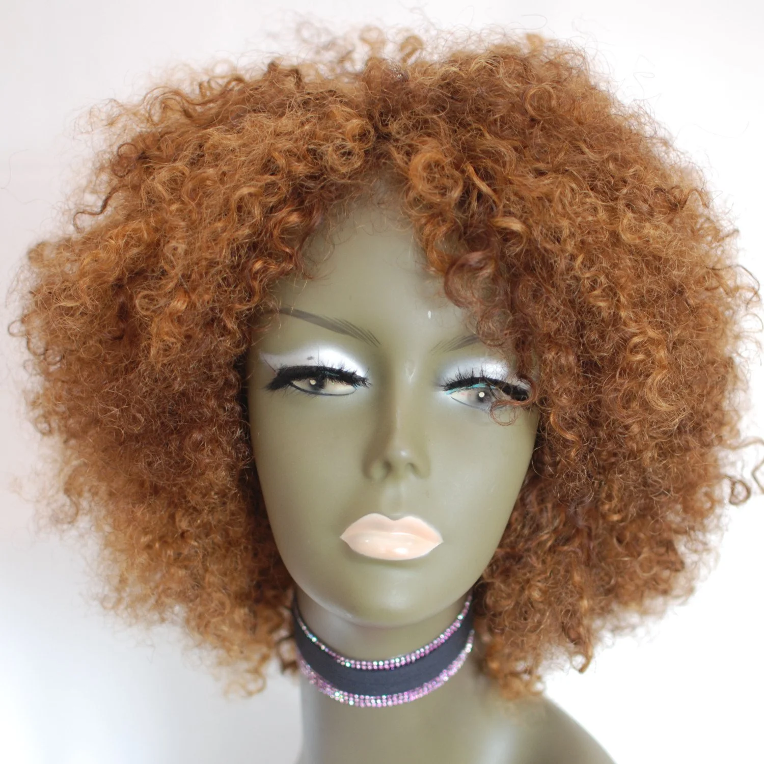 Custom Remy Human Hair Chin Length Bob Wig - Jet Black with Cute China ...