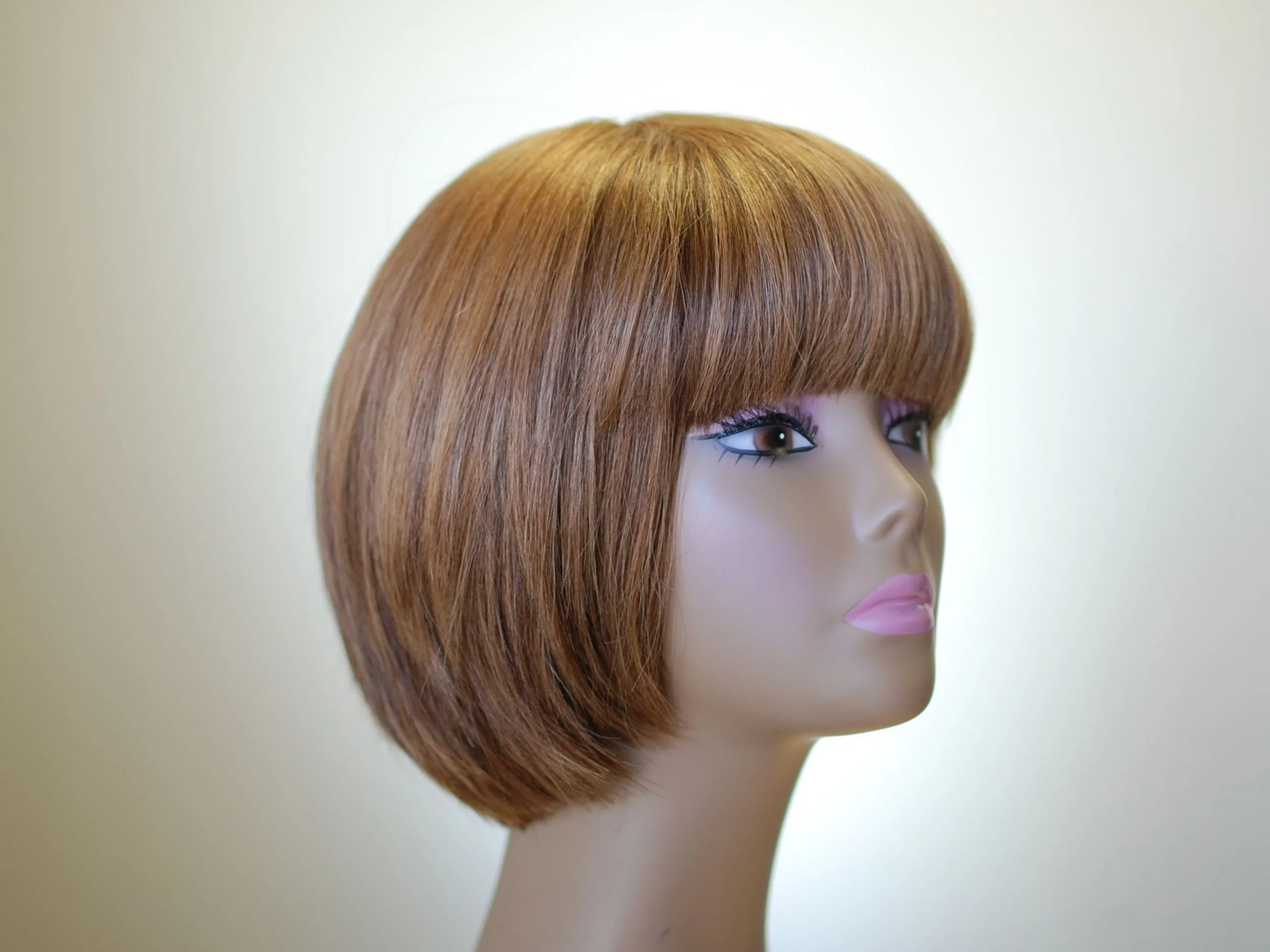 Custom Remy Human Hair Chin Length Bob Wig - Jet Black with Cute China ...
