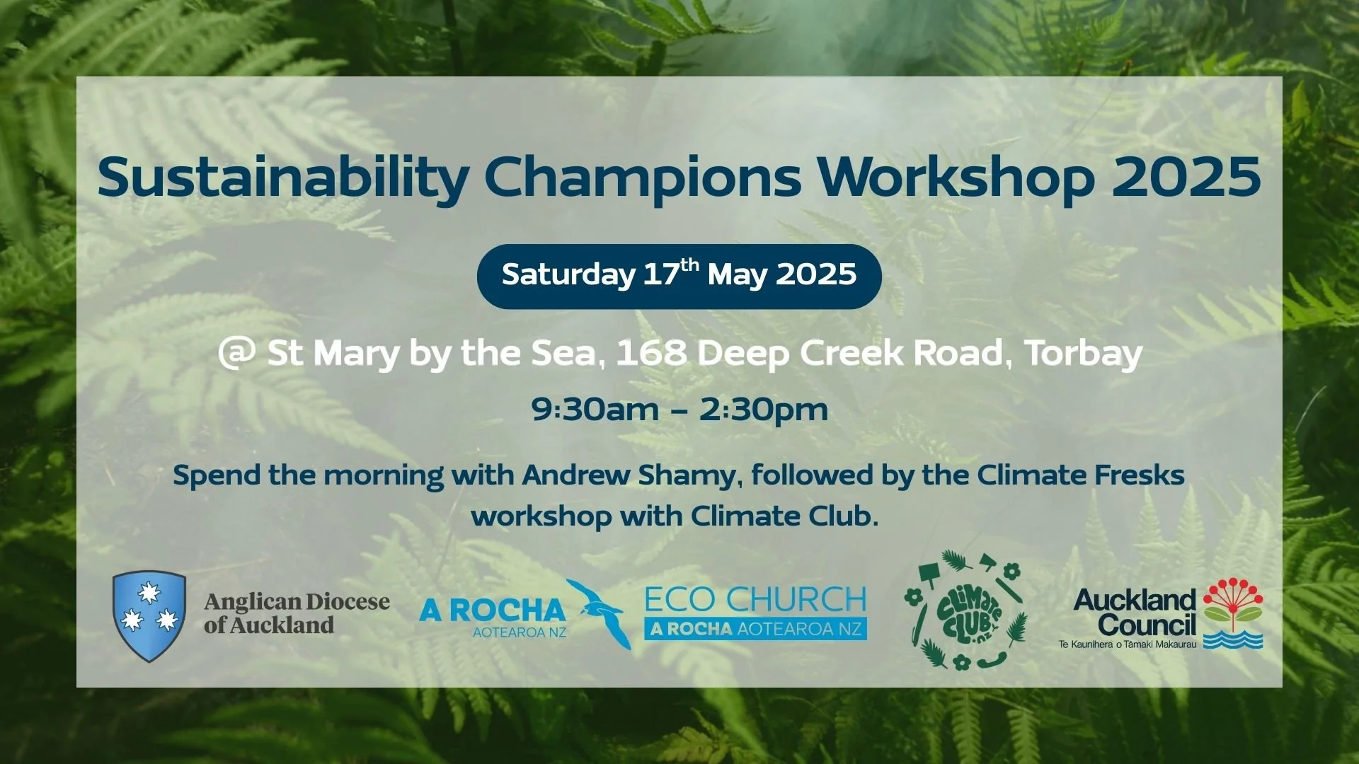 Auckland Sustainability Champions Workshop Eco Church Aotearoa