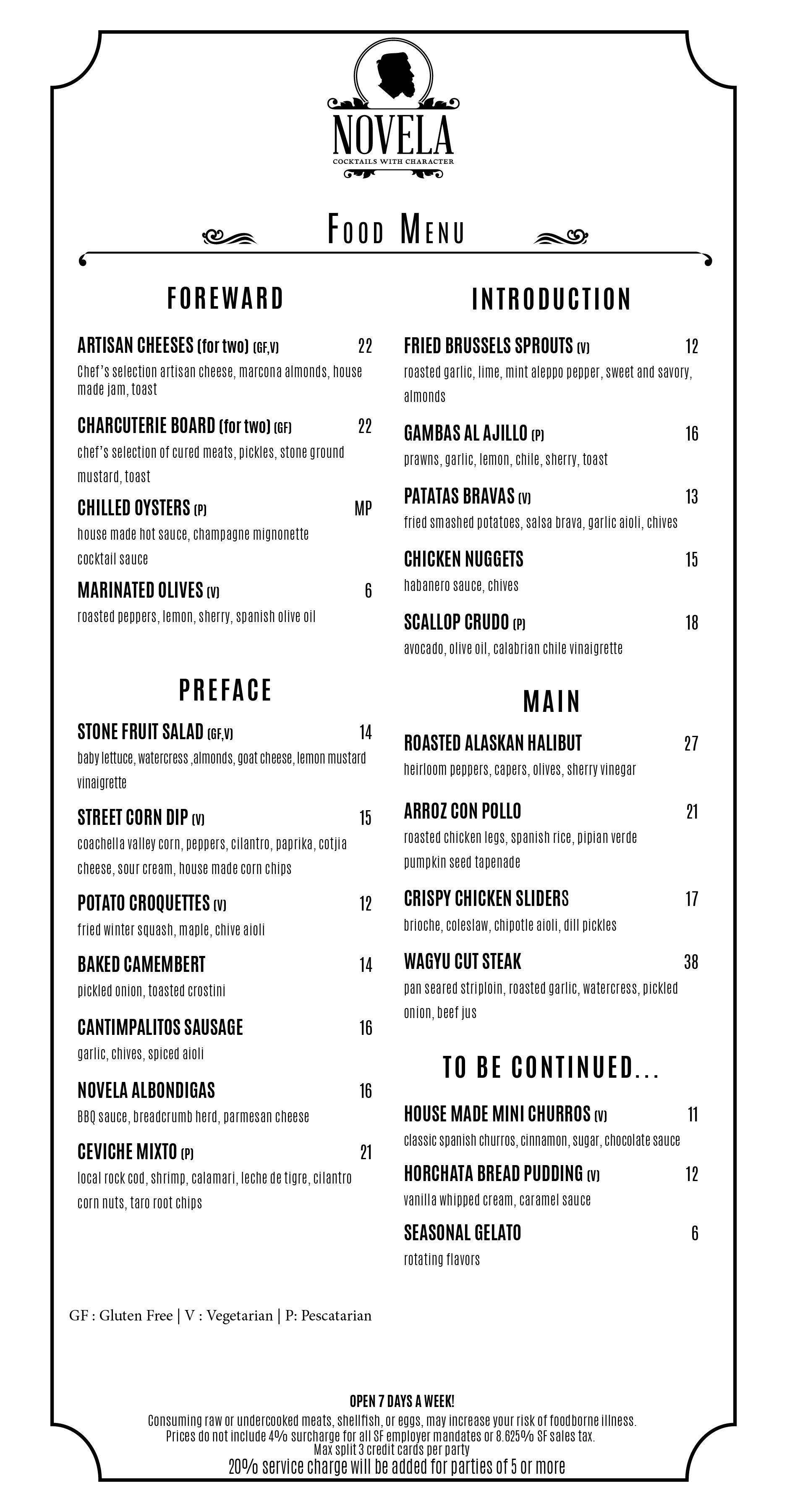 Menu — Novela