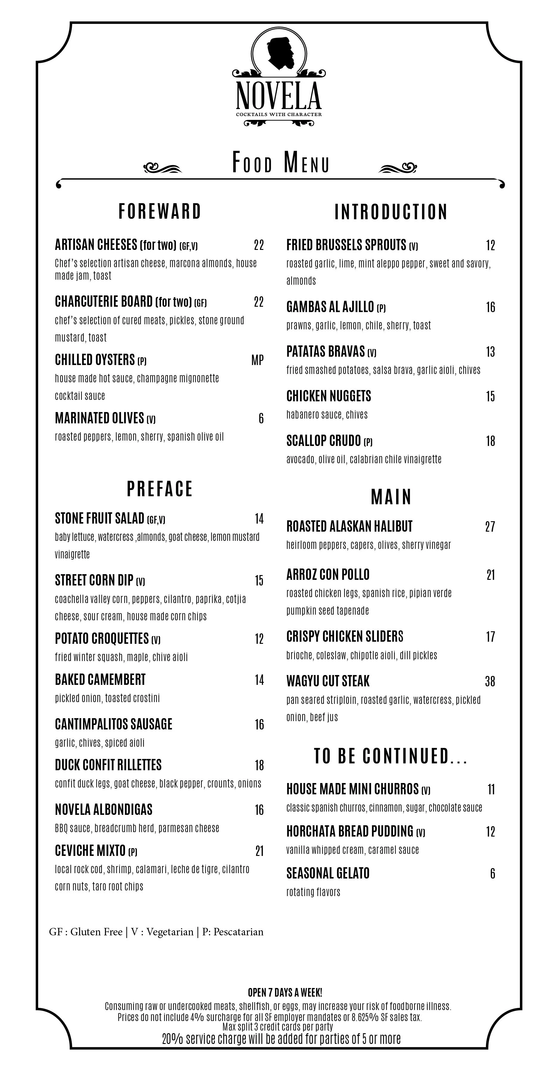 Menu — Novela