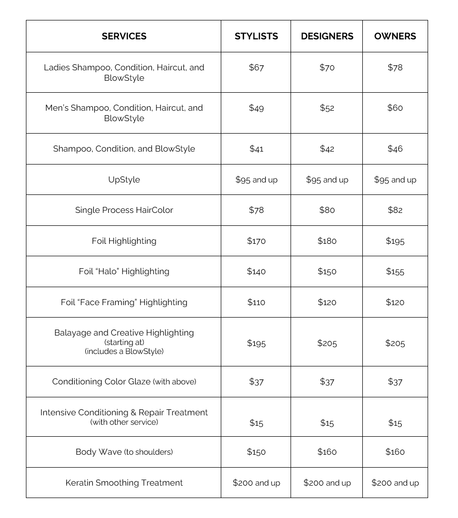 Services — kimera salon