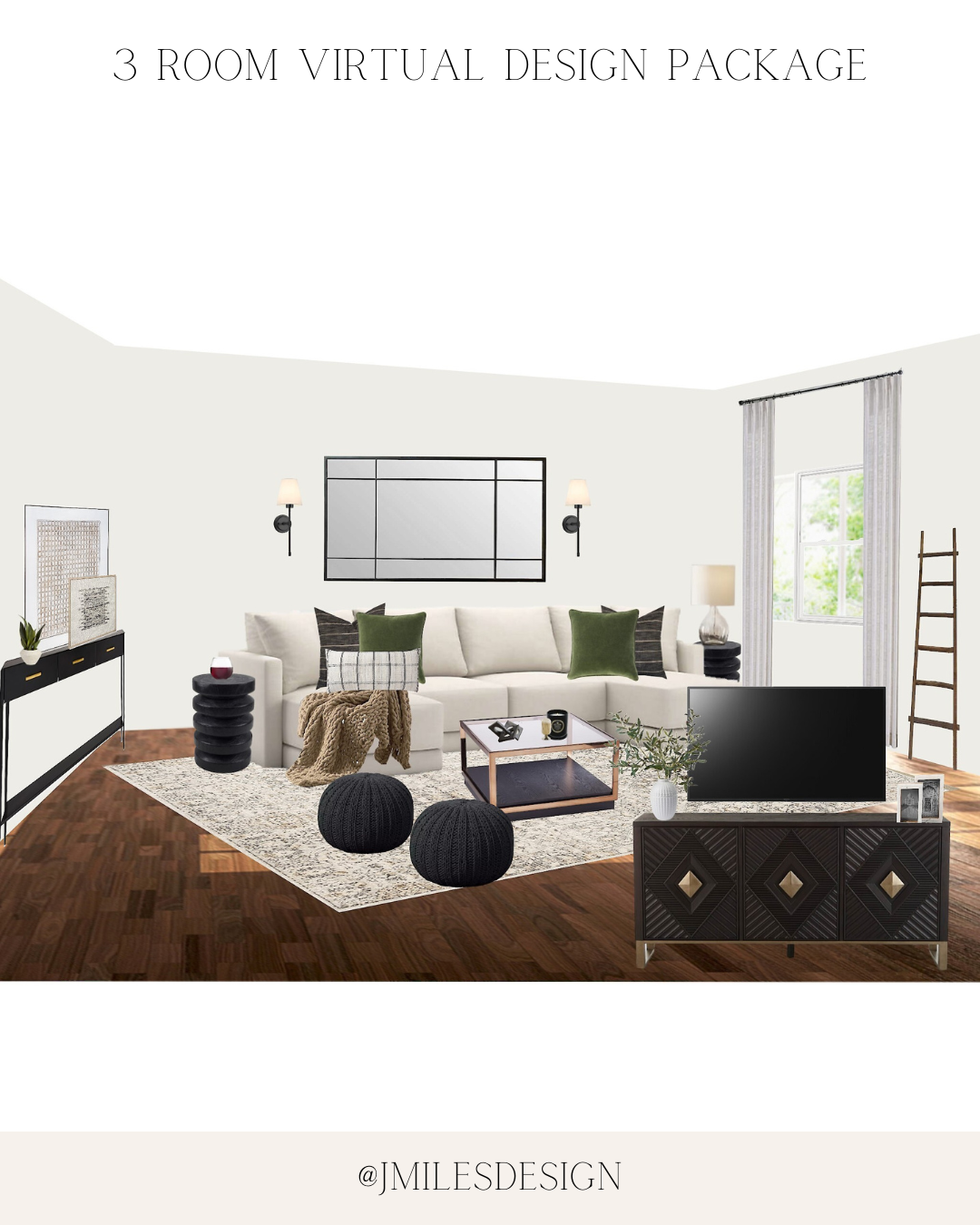 3 Room Virtual Design Feature - Interior Designer — J. Miles Design