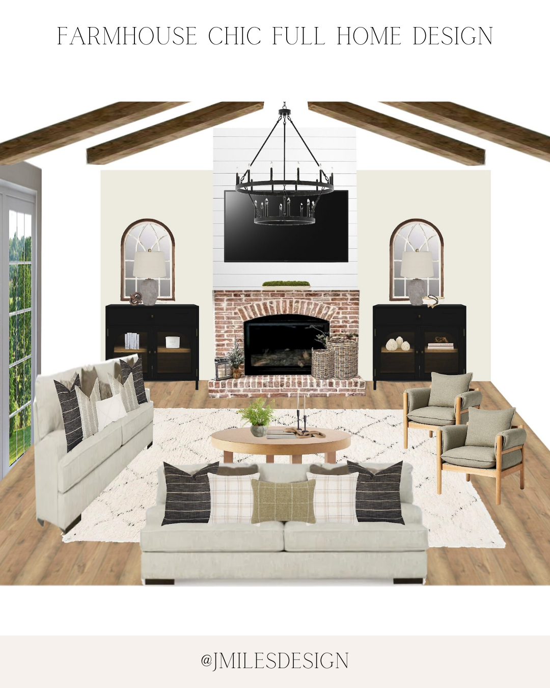 Farmhouse Chic Virtual Design — J. Miles Design