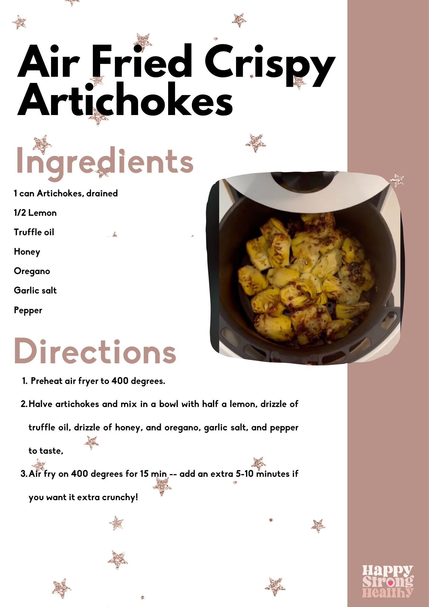 Air Fried Crispy Lemon Truffle Artichokes — Happy Strong Healthy ...