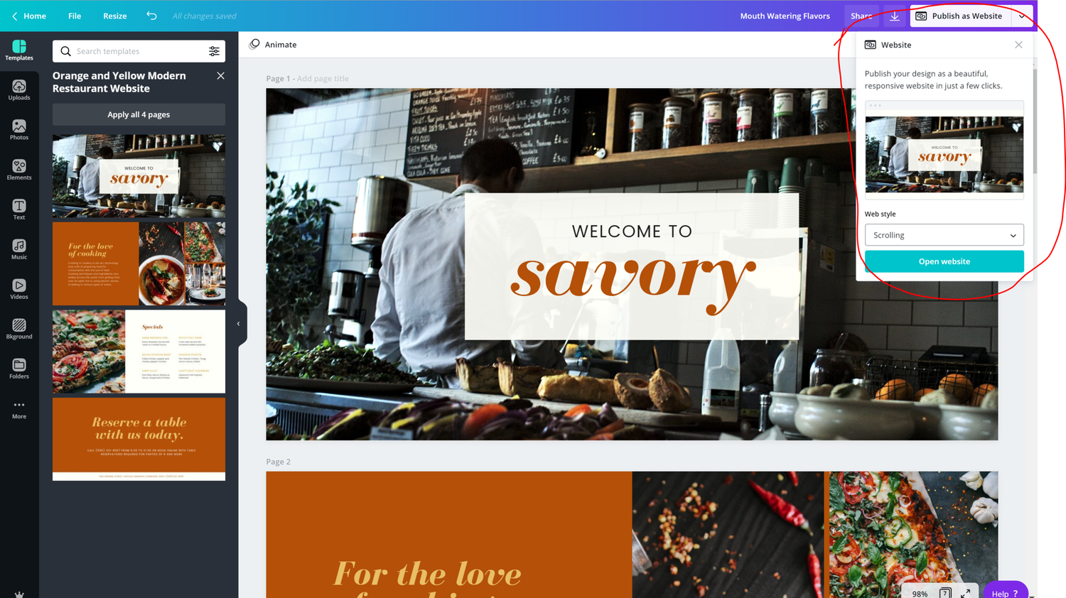 How T Create A One-Page Website On Canva — Berenice Designs