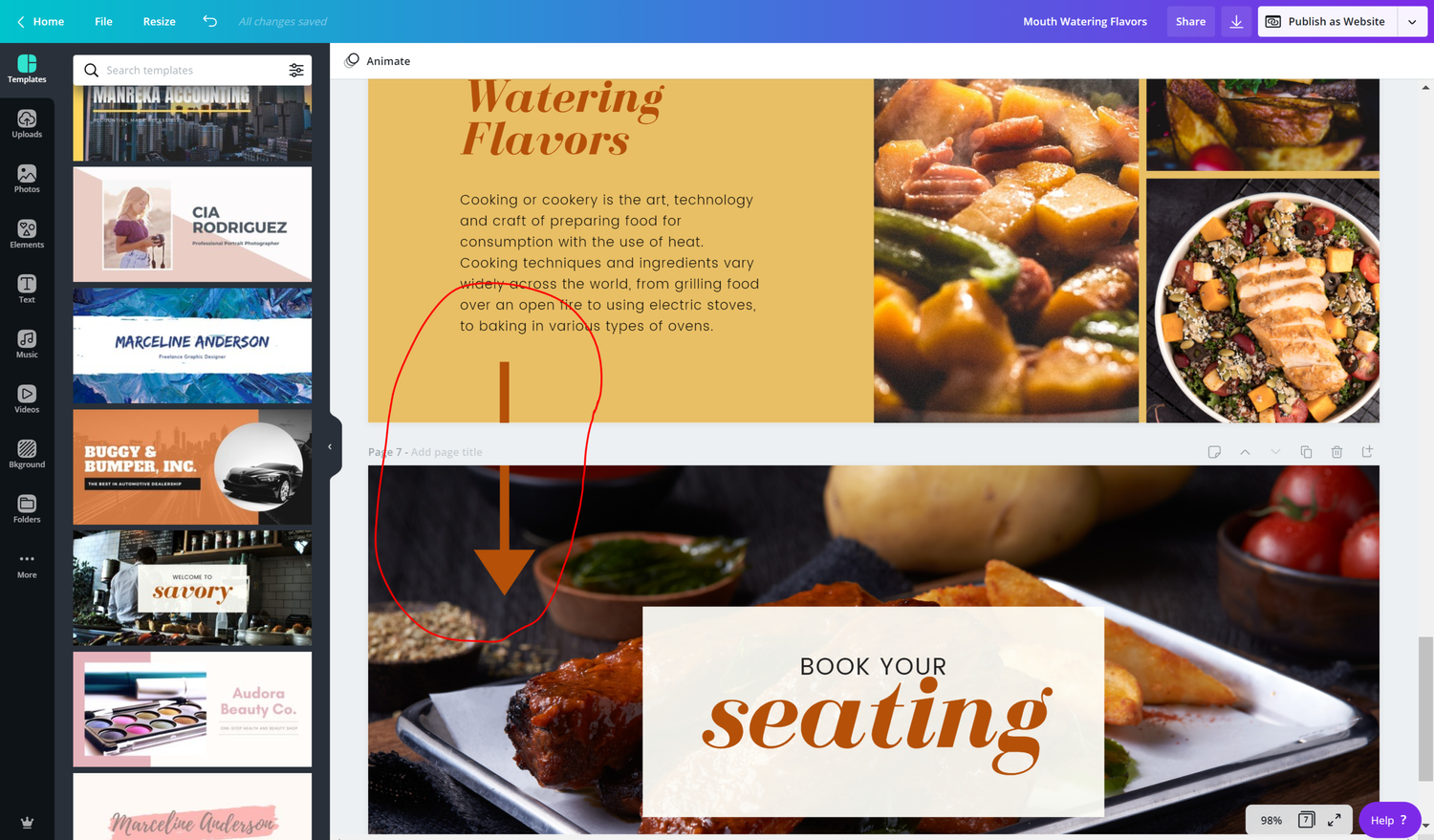 How T Create A One-Page Website On Canva — Berenice Designs
