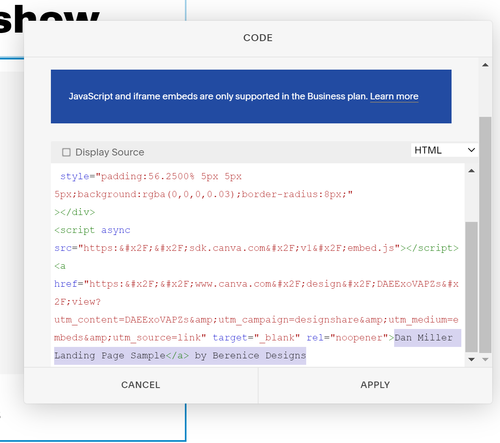 How To Embed Canva Designs To Your Website — Berenice Designs