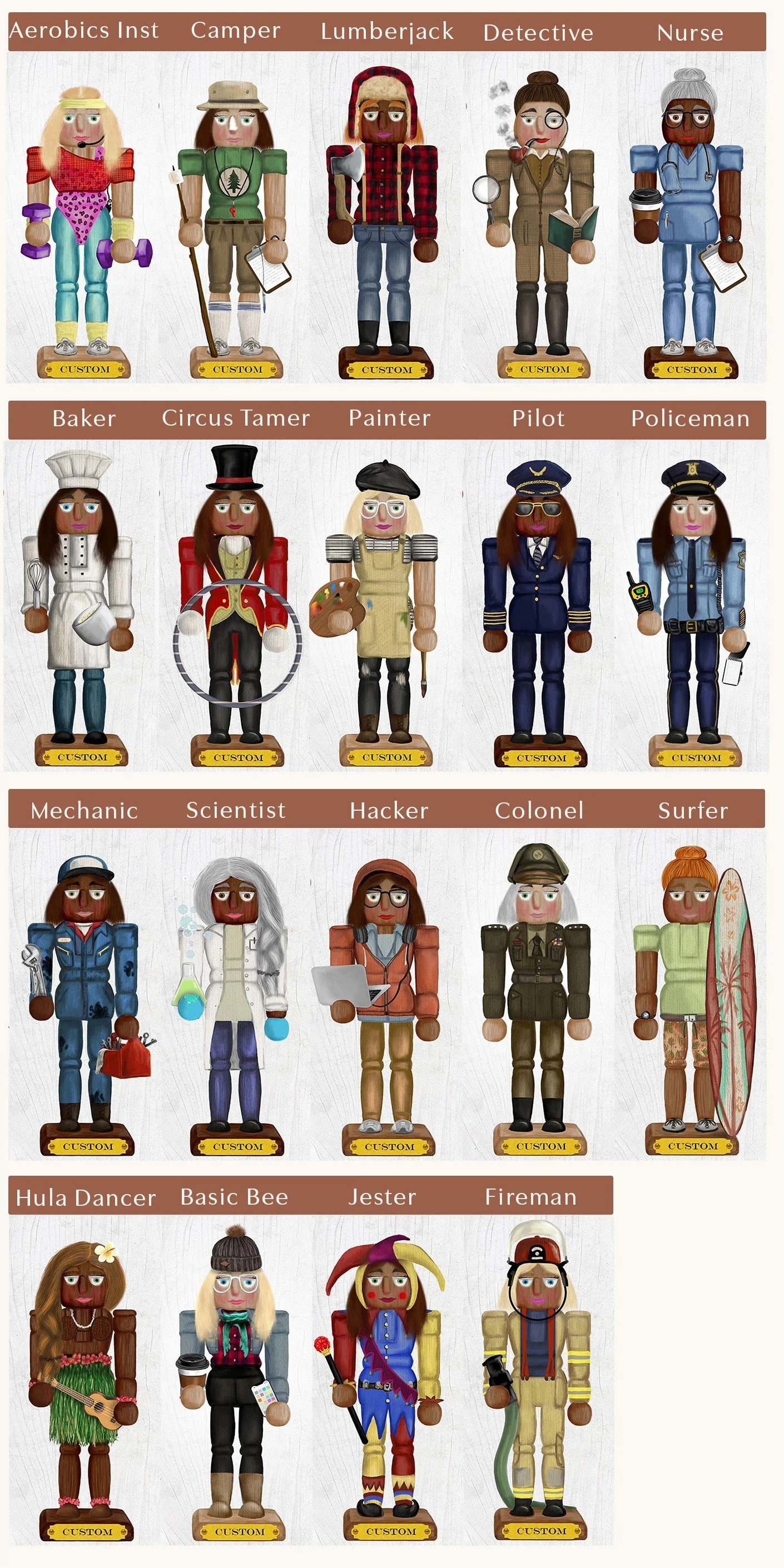 Customizable Nutcracker Card (Traditional Style) — Connie Resch Art + Illustration