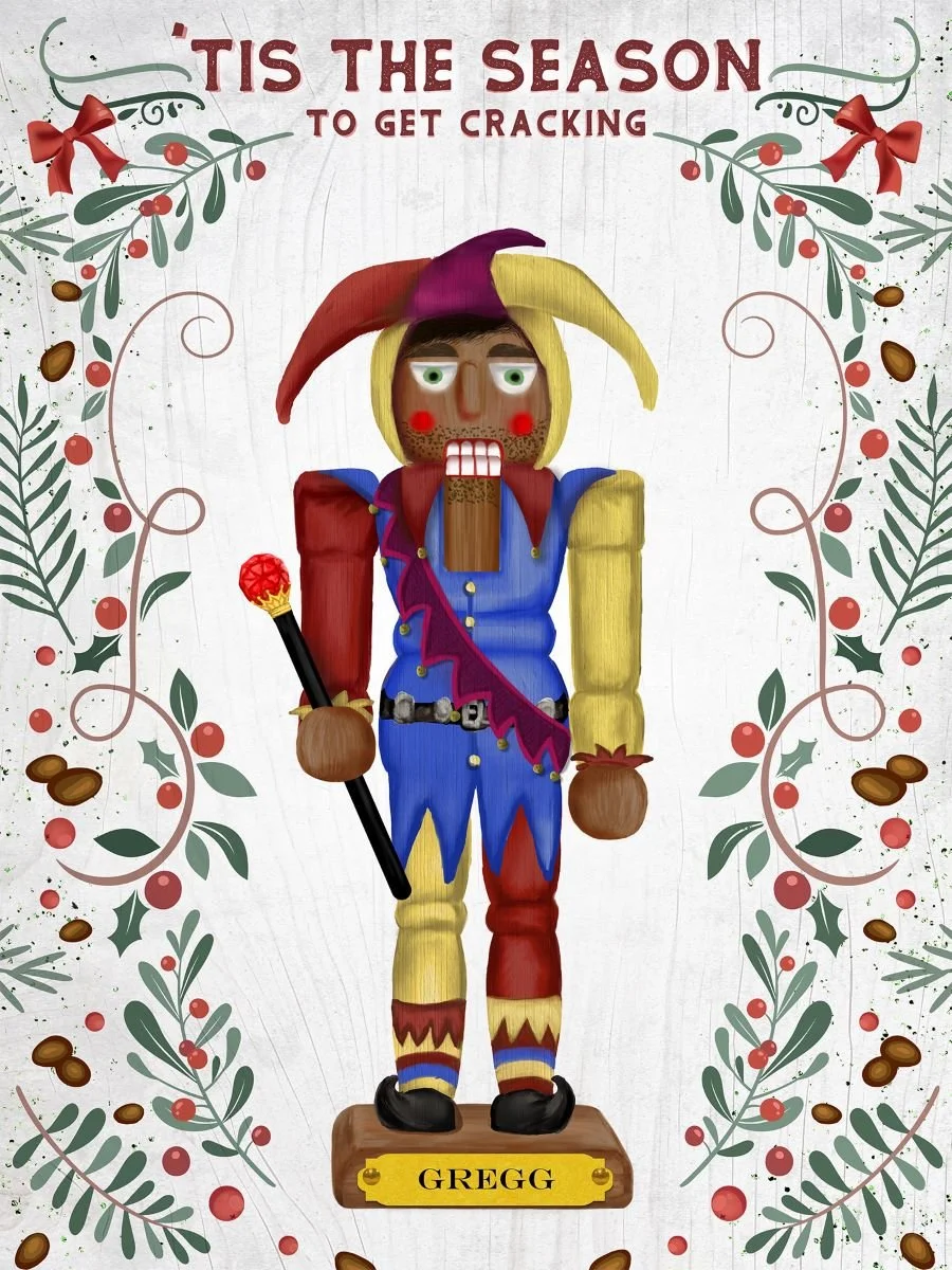 Customizable Nutcracker Card (Traditional Style) — Connie Resch Art ...