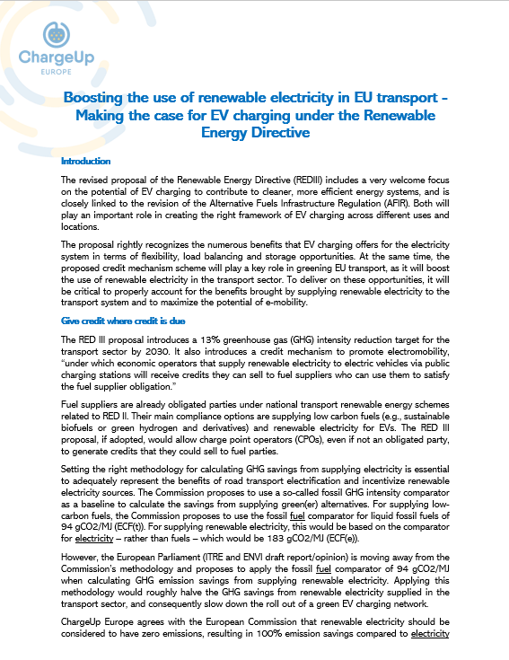 Positions — ChargeUp Europe