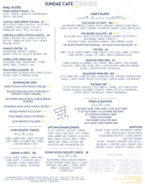 Eat Dinner — Sundae Cafe at Tybee