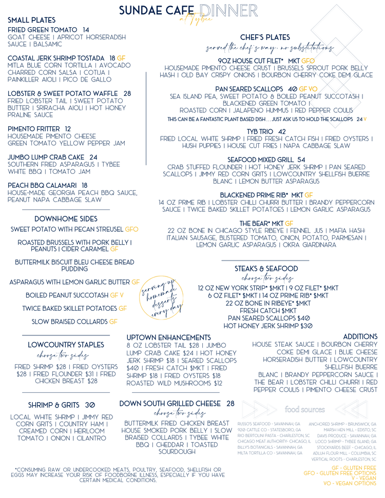 Eat Dinner — Sundae Cafe at Tybee