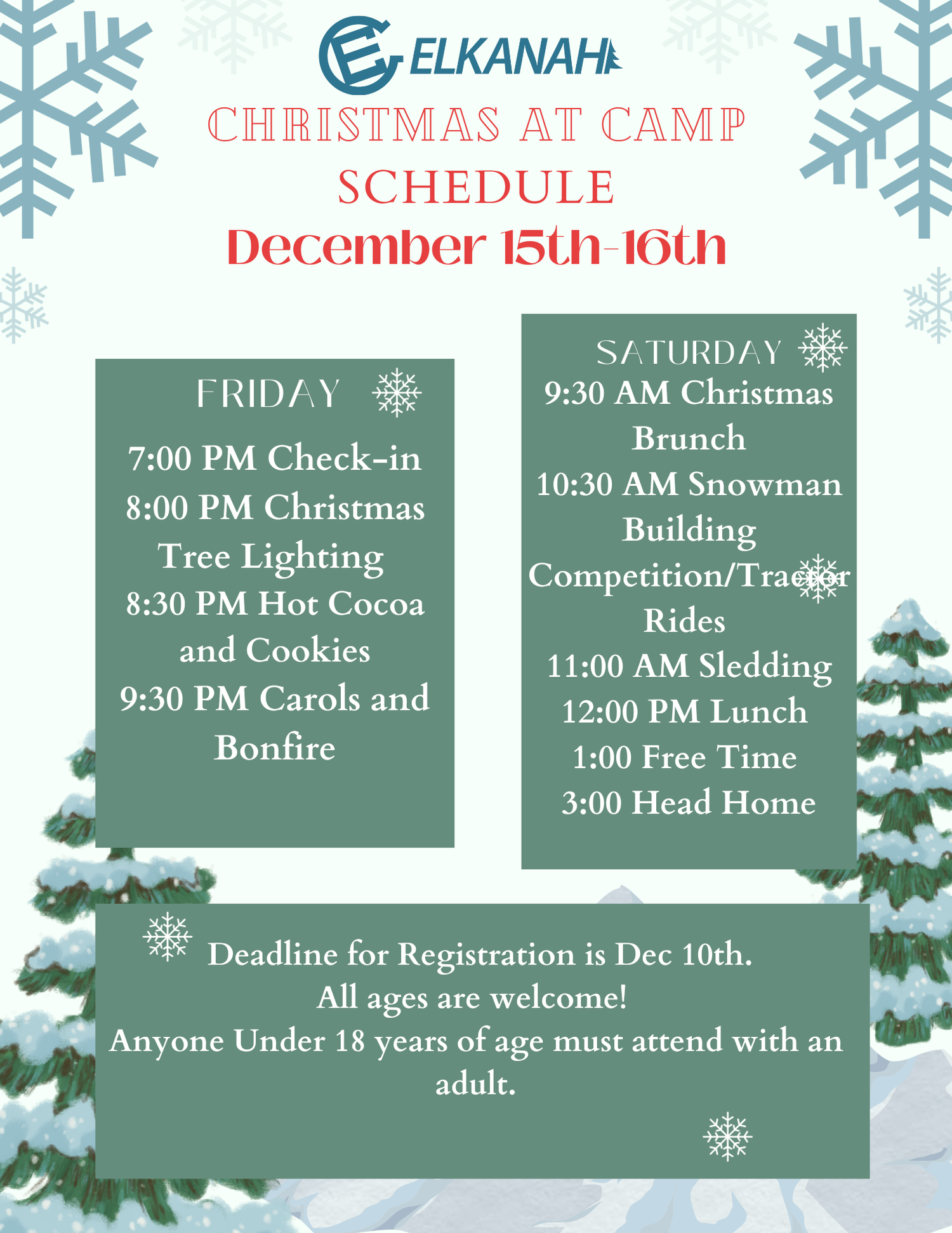 Christmas at Camp 2024 — Camp Elkanah