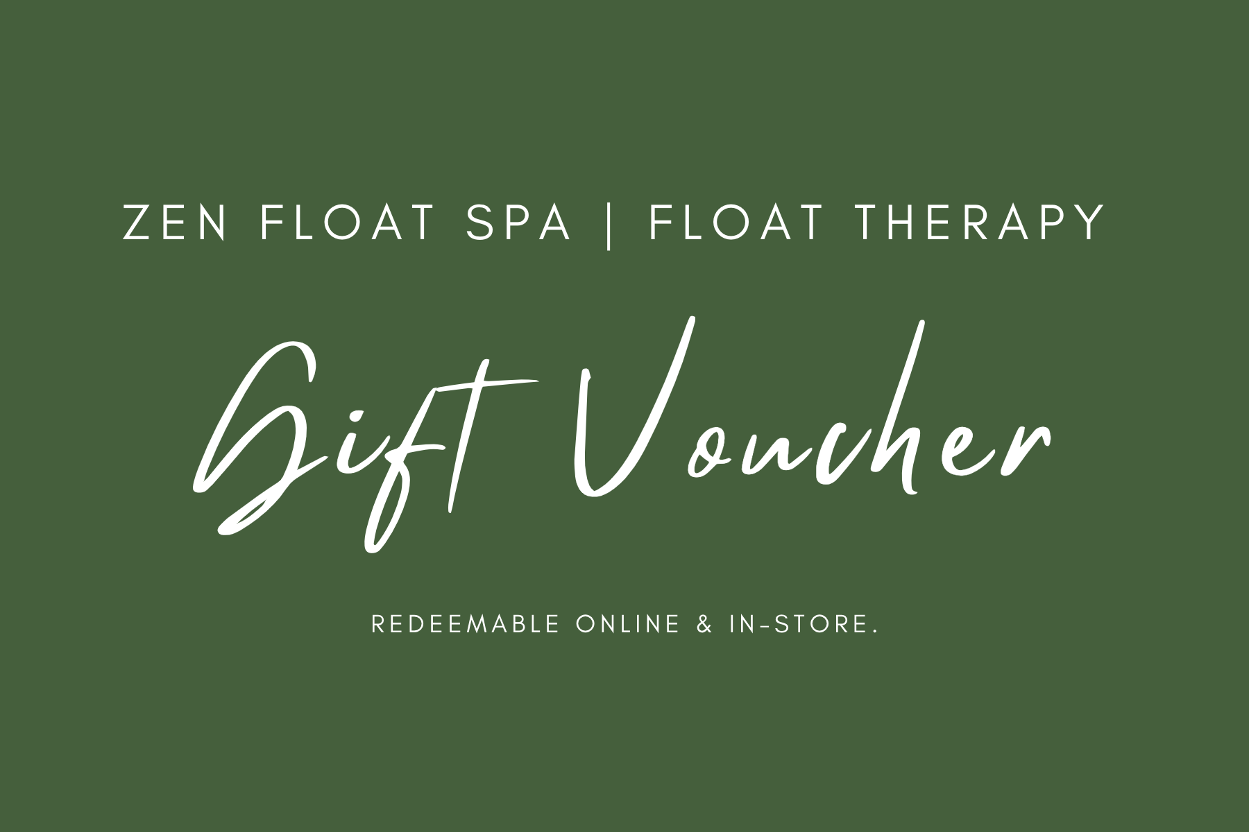 Zen Gift Vouchers — Zen Float Spa