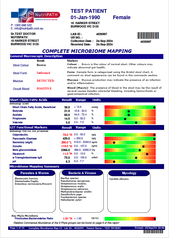 Complete Microbiome Mapping Stool Test — Live Nutrition - Registered ...