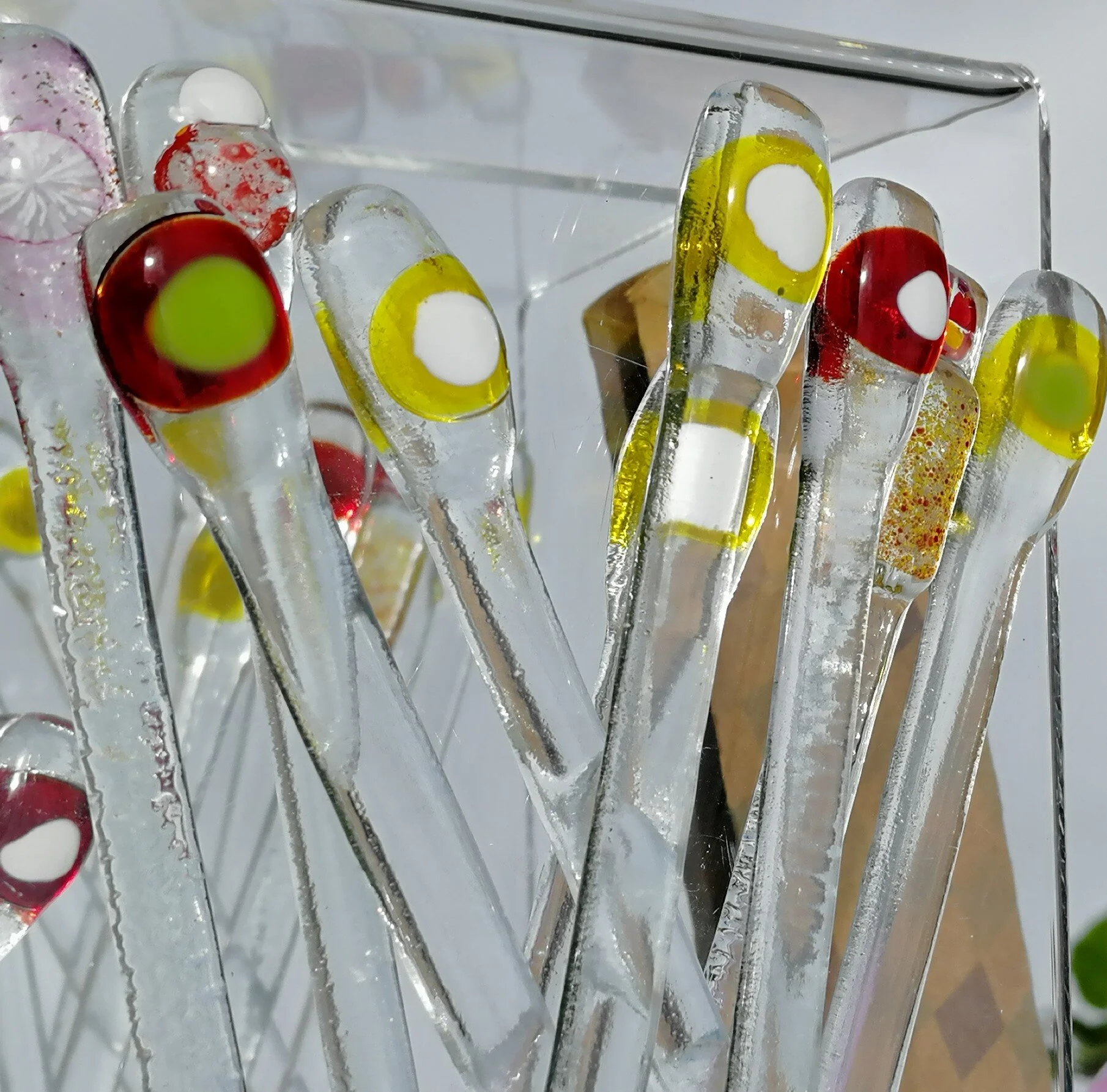 Balloon glass drink stirrers — Earth Sand and Fire
