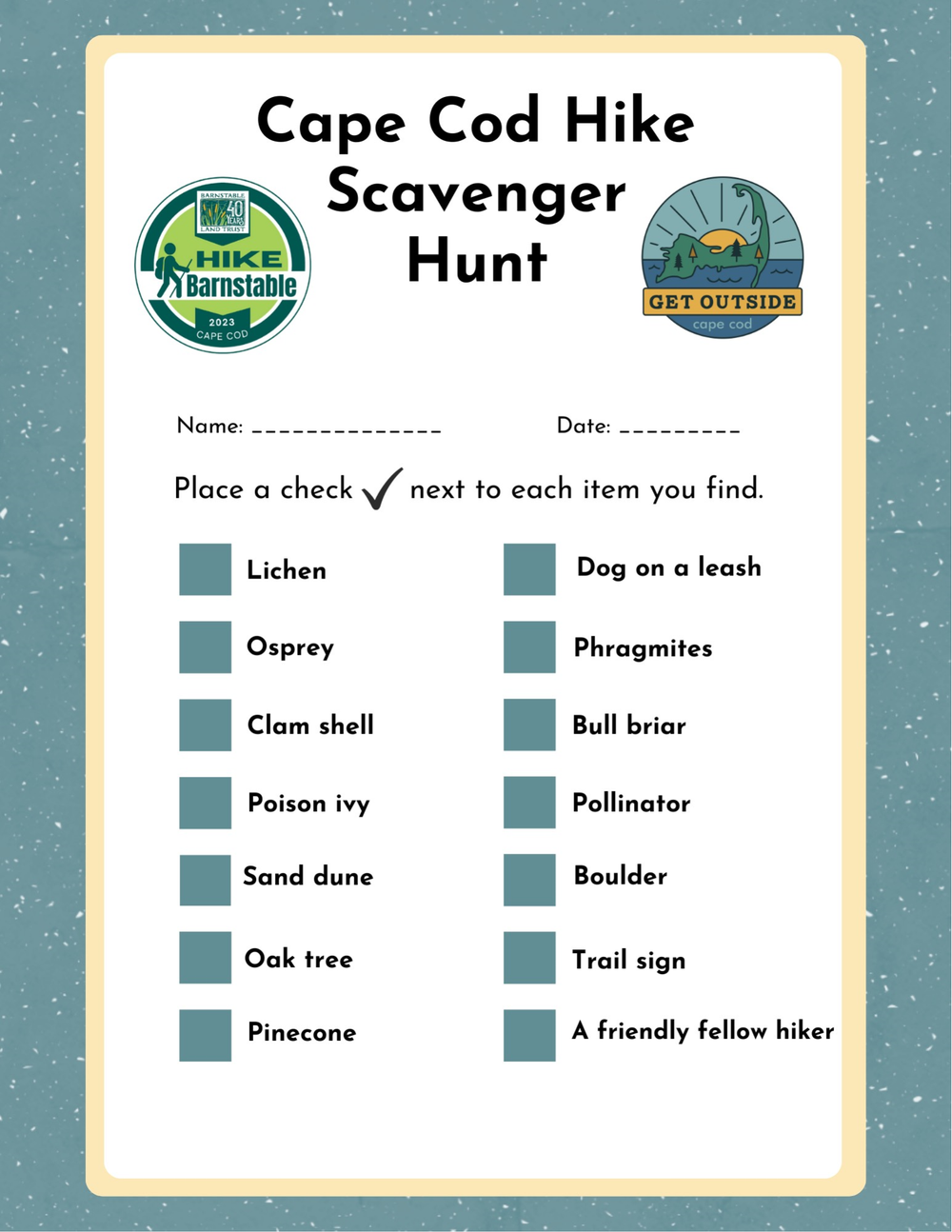 Hike Barnstable Activities & Resources — Barnstable Land Trust