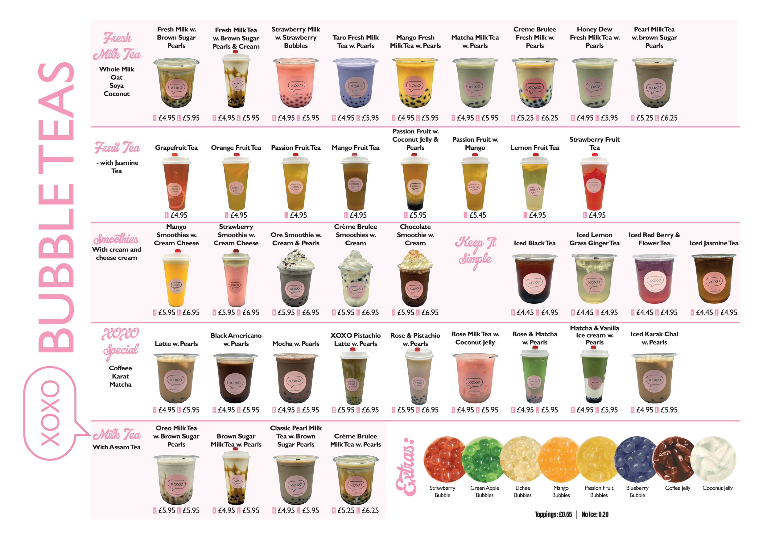Bubble Teas — XOXO Coffee & Patisserie
