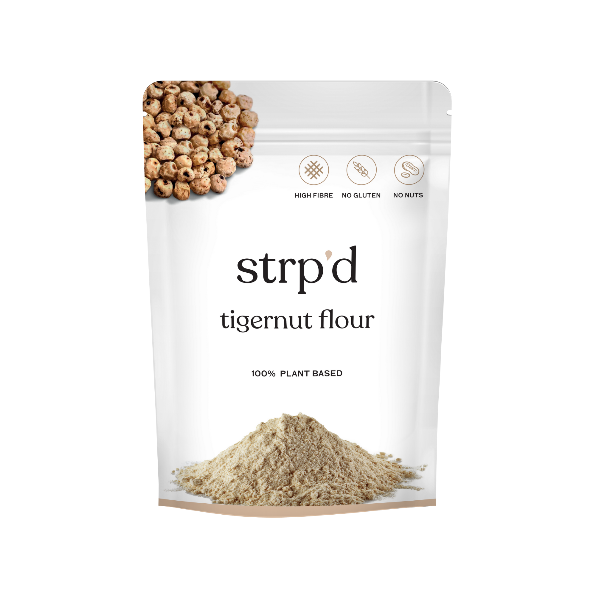 strp'd tigernut flour (gluten-free, nut-free, vegan flour)