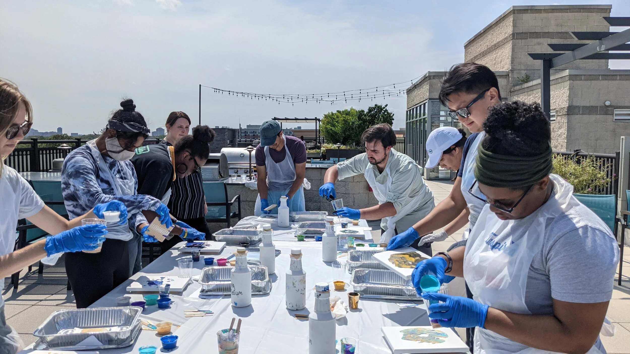 Team Building Activities — Pour Paint Party