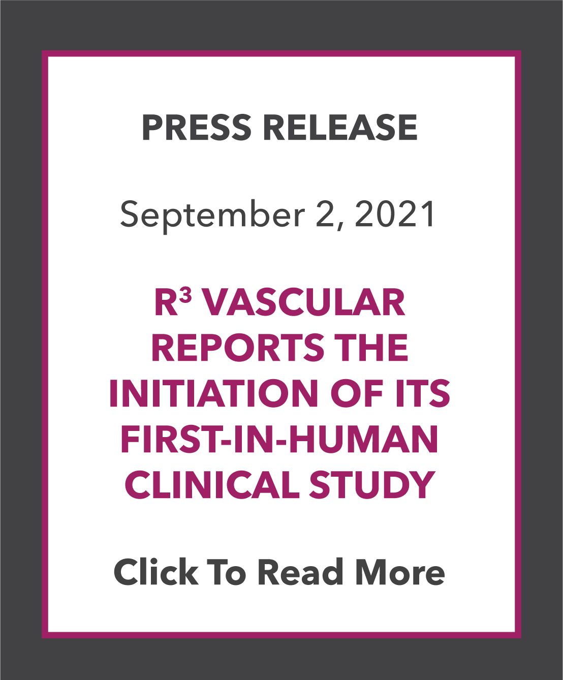 Press — R3 Vascular