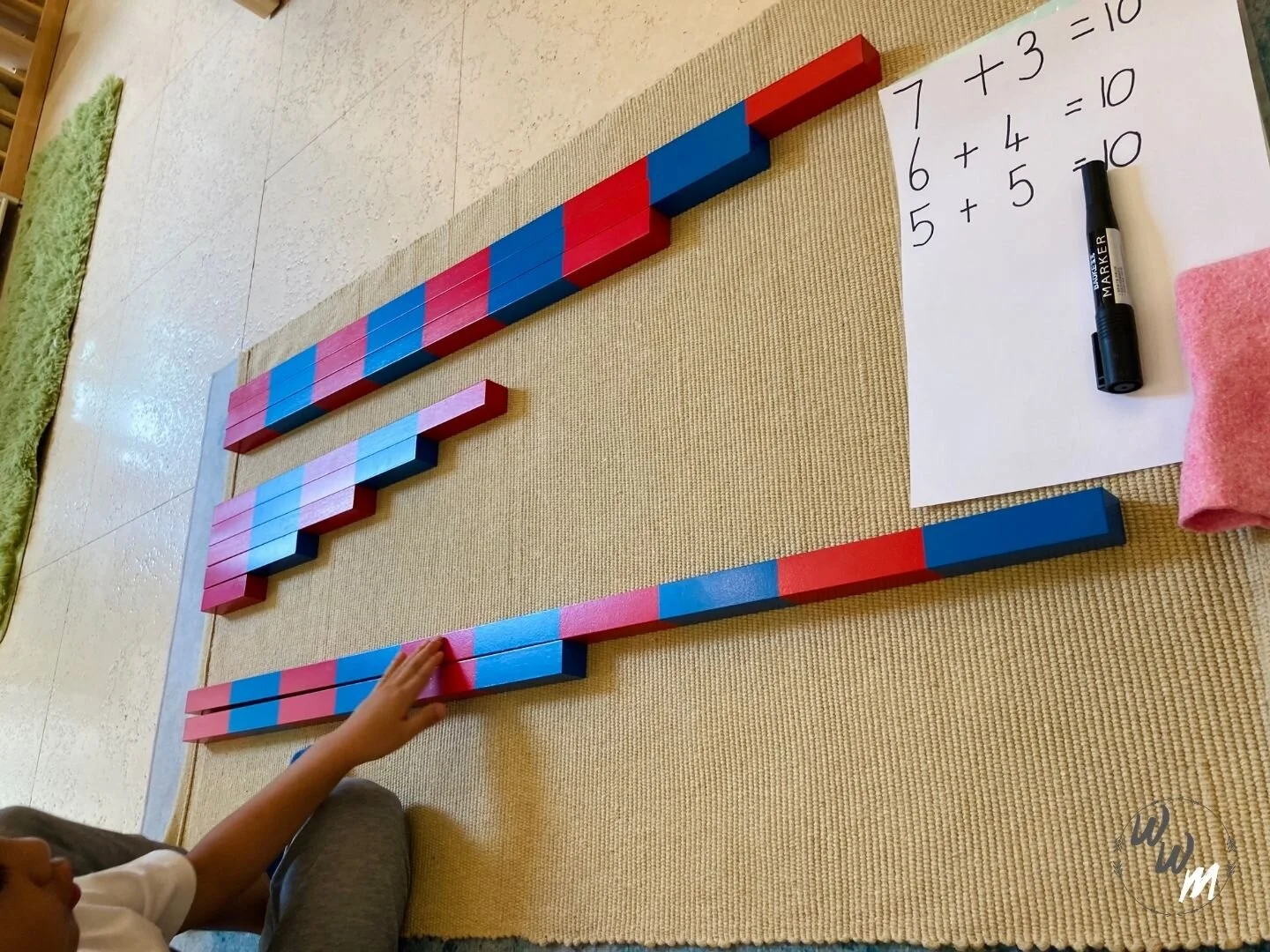 Composition with the Large Number Rods — The Wonderful World of Montessori