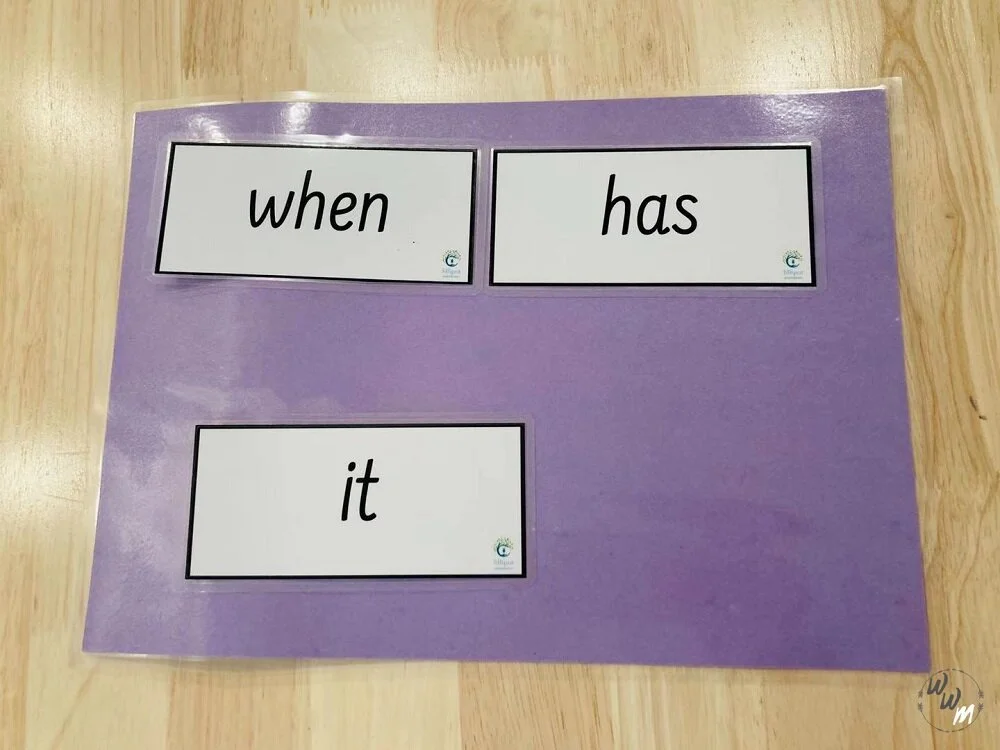 Three-period lesson with sight words in Montessori — The Wonderful ...