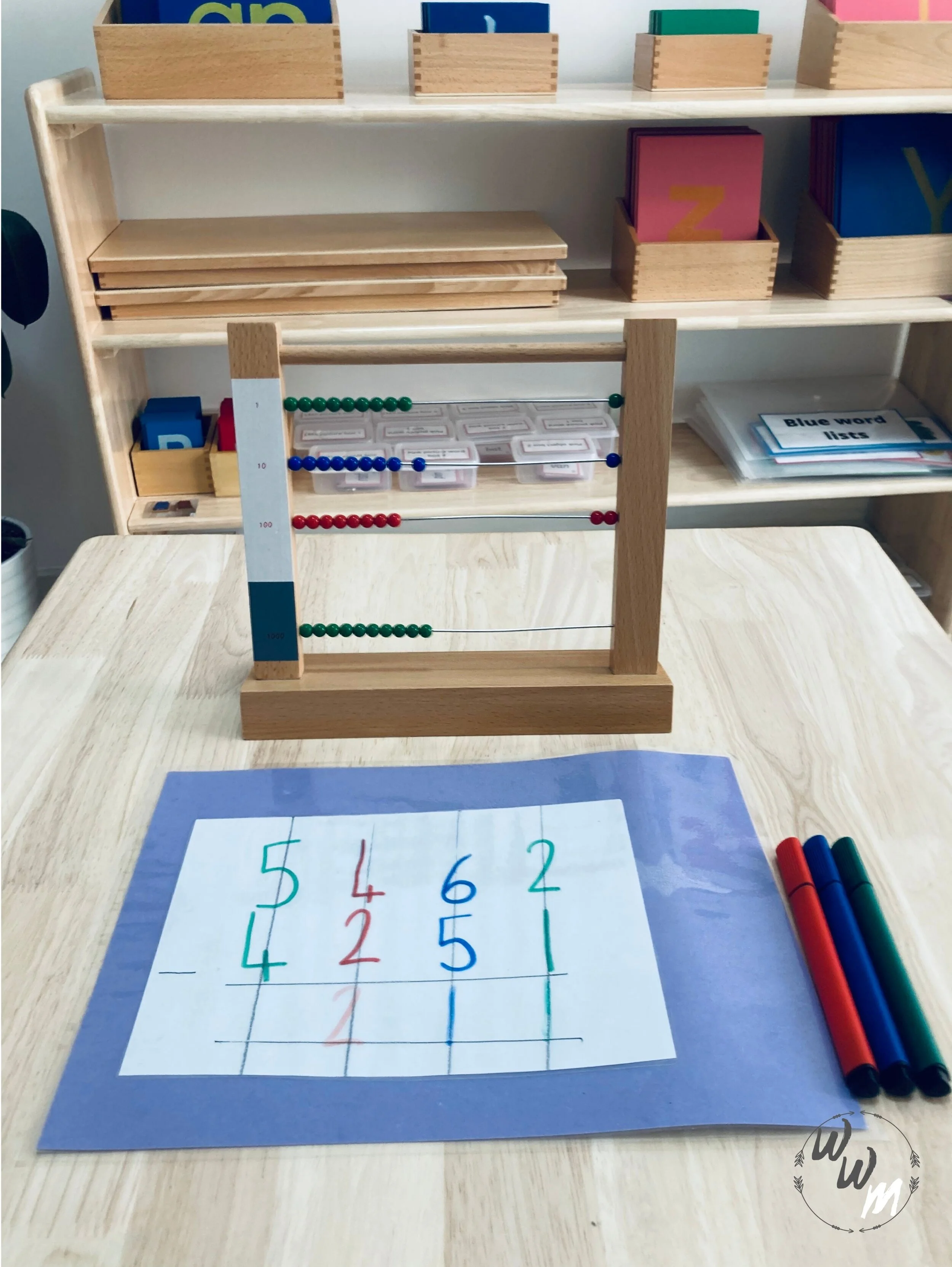 Static subtraction with the Montessori Abacus — The Wonderful World of ...