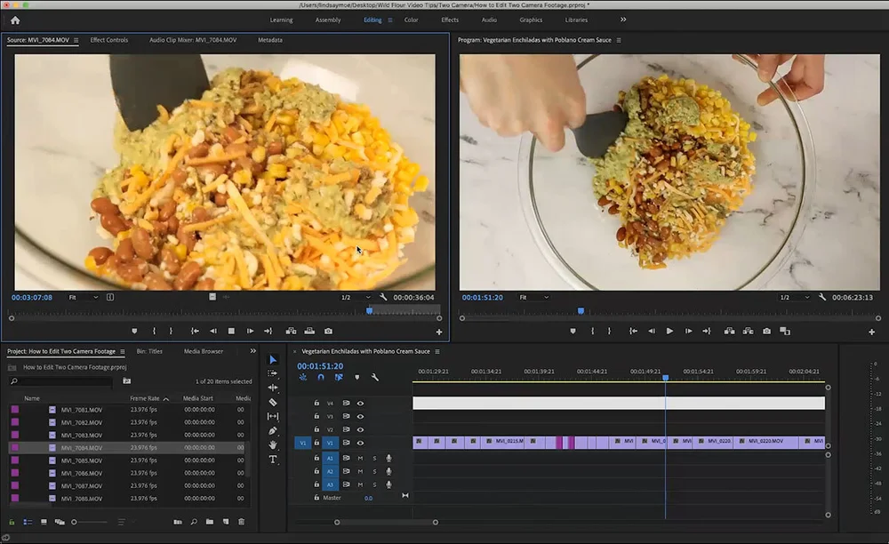 How to Edit Two Camera Footage in Premiere Pro — Wild Flour Media