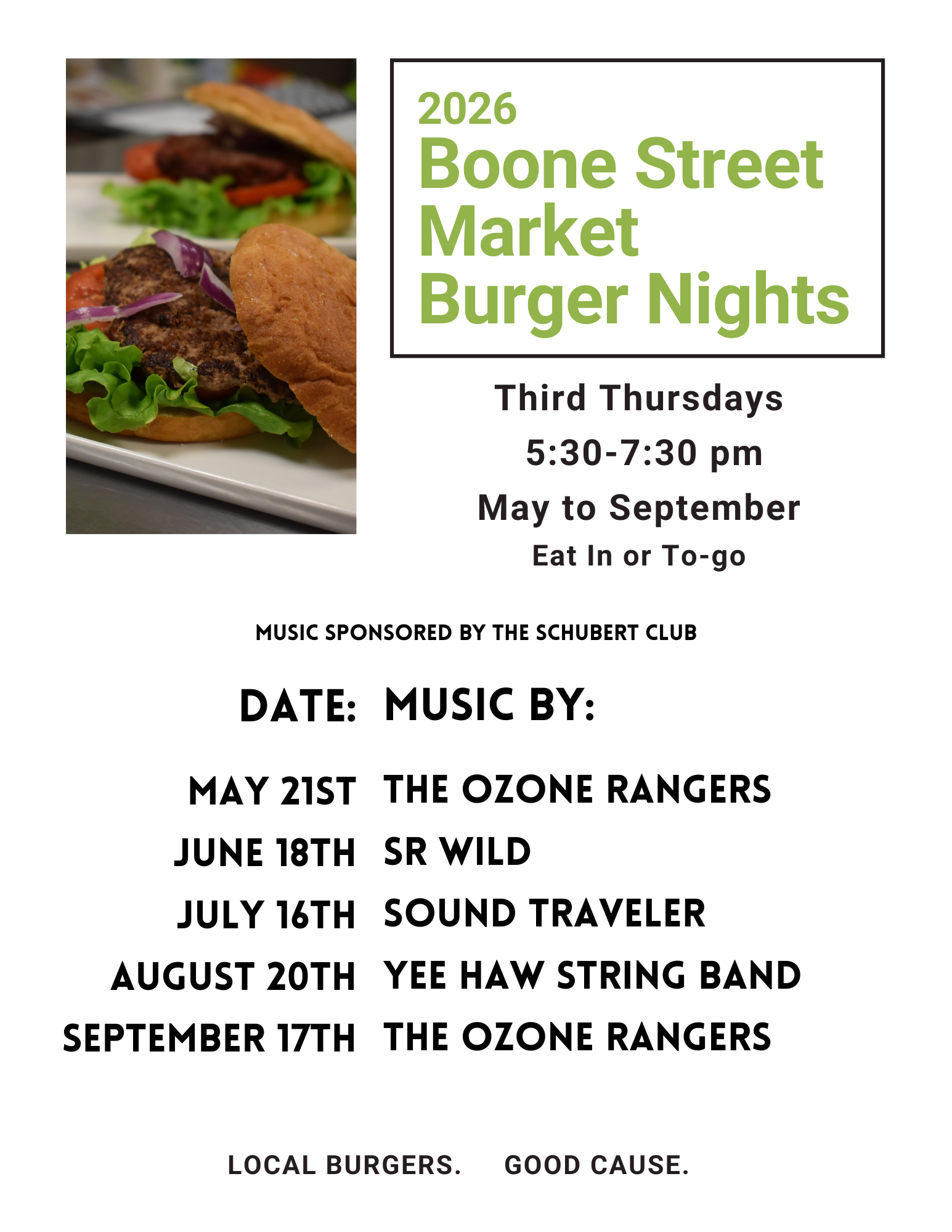 Burger Nights — Jonesborough Locally Grown