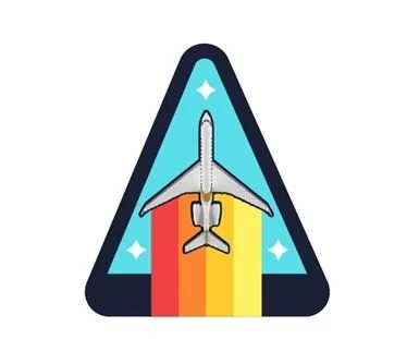 Learjet Top View Sticker — Bombardier Arrivals Store