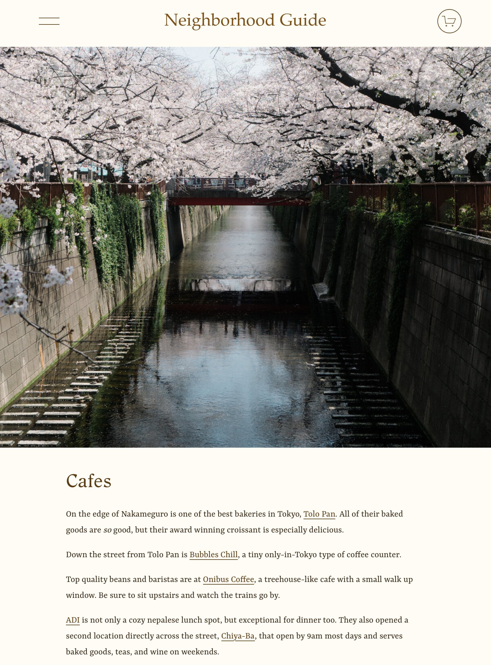 Tokyo City Guide — Neighborhood Guide