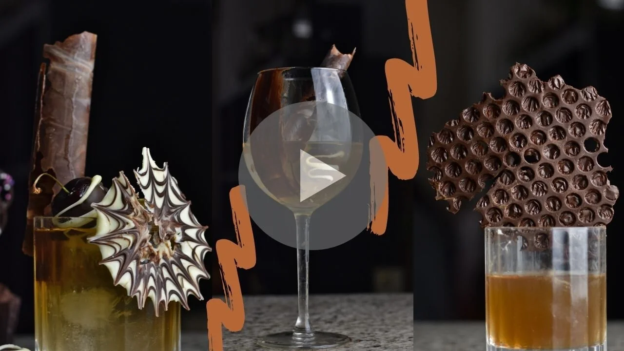 9 Unique decorative chocolate garnishes for cakes and cocktails ...