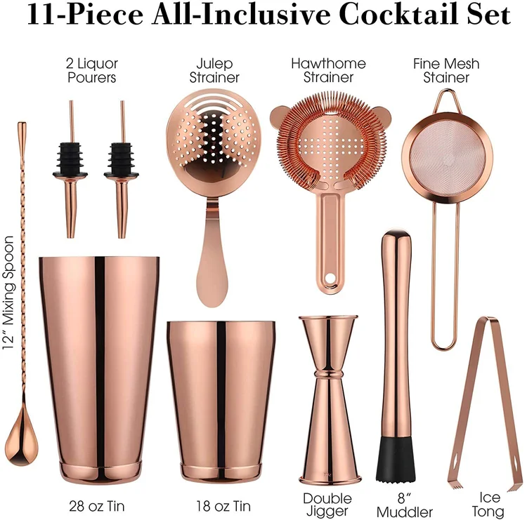 5 BEST Copper Cocktail Shaker Sets to buy! Bartender Recommendation ...