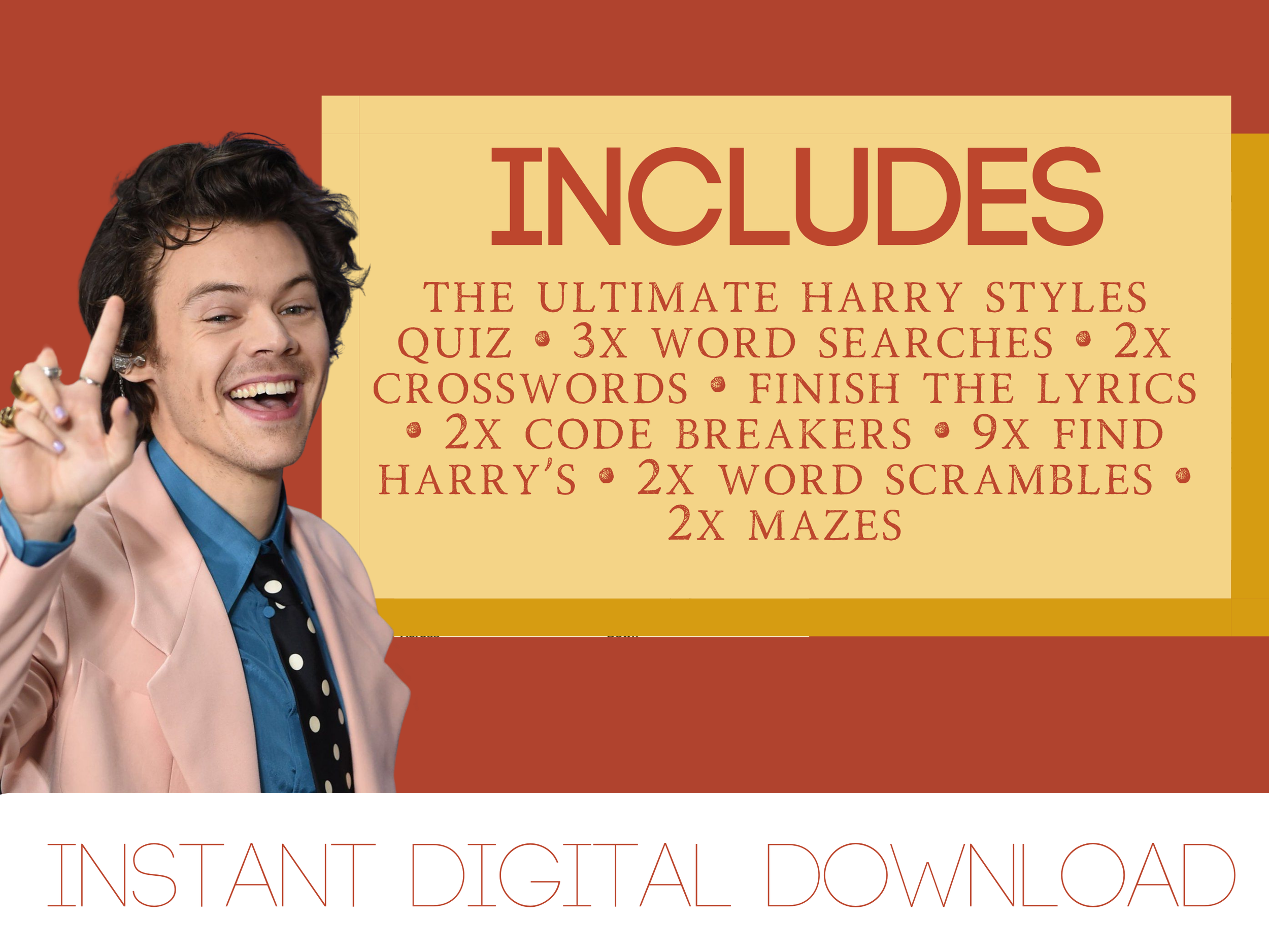 Harry Styles Themed Birthday Party Games - Instant Download — Smartblend