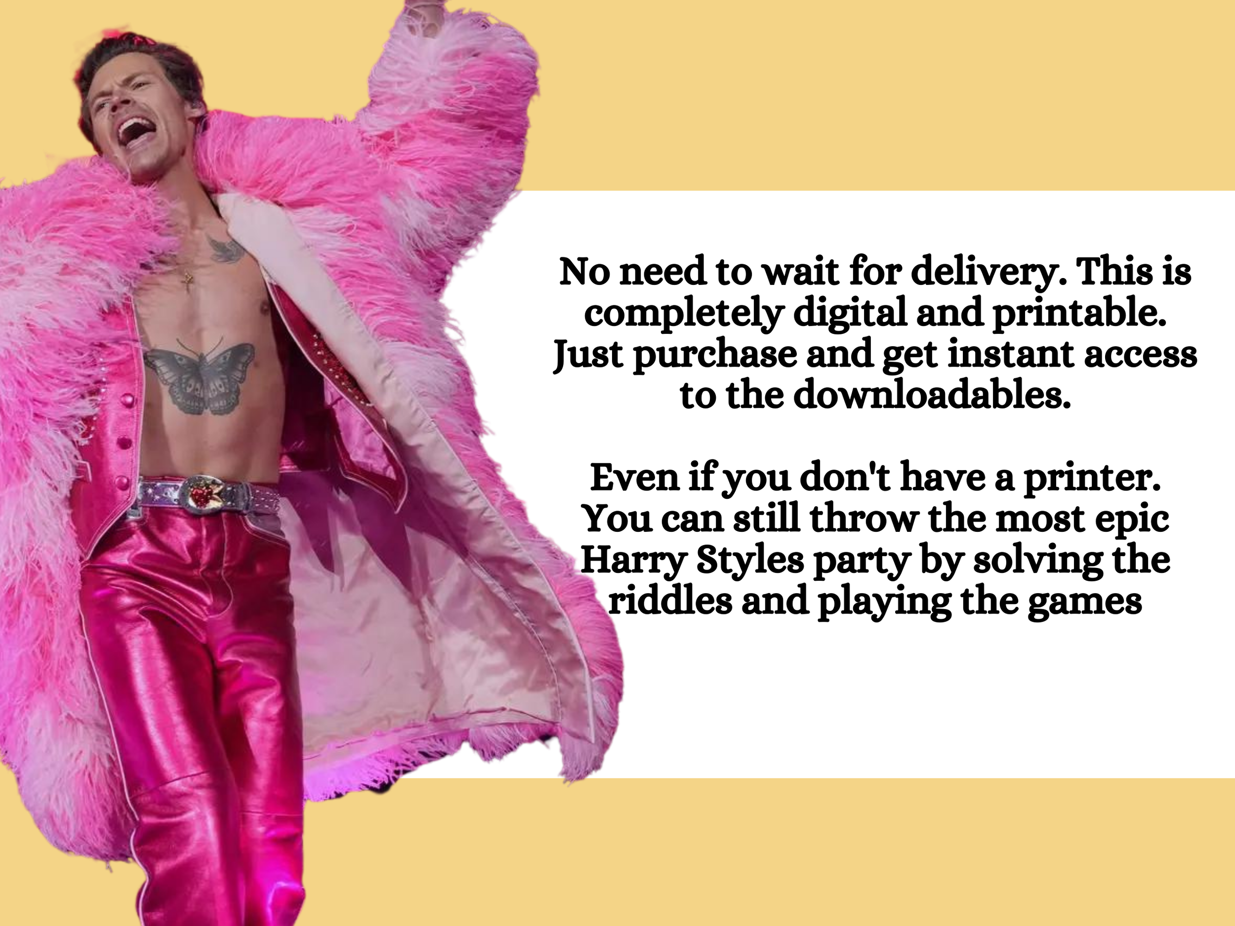 Harry Styles Themed Birthday Party Games - Instant Download — Smartblend