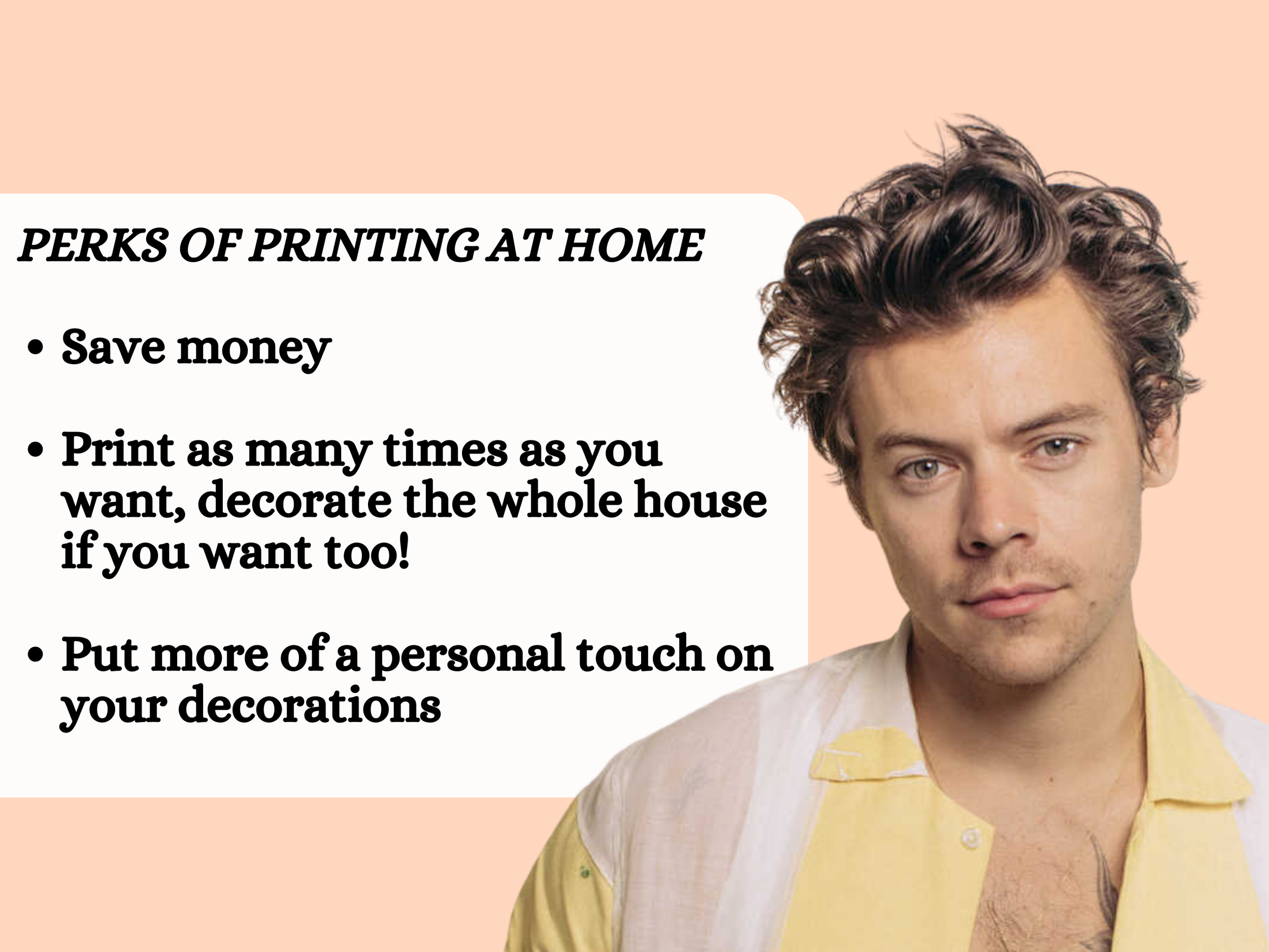 Harry Styles Print at Home Decorations - Bunting, Face Masks, Eras ...