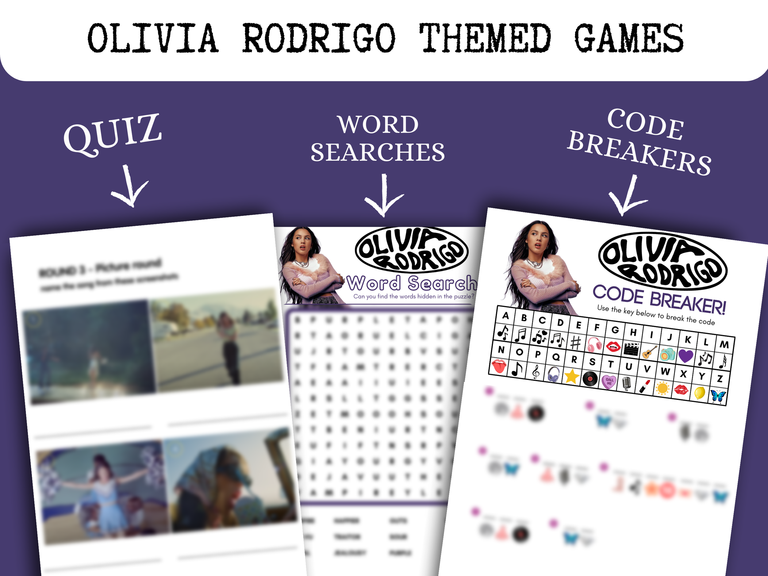 Olivia Rodrigo GUTS Party Pack, Printable Decorations, Drinking Game ...
