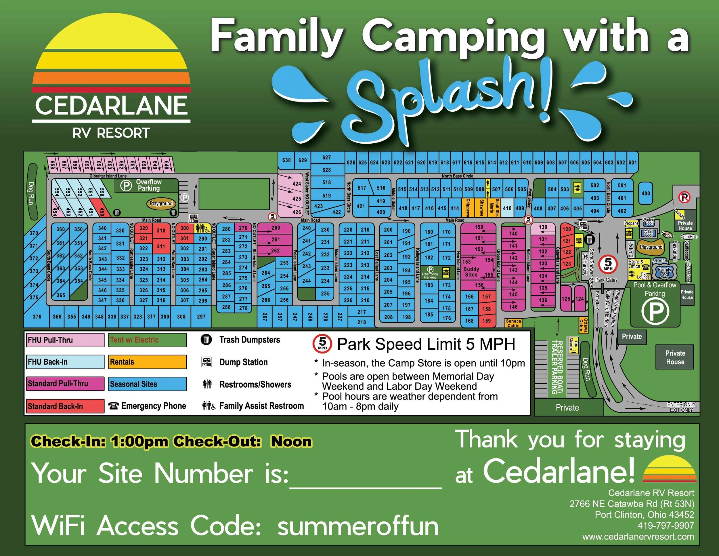 Directions & Maps — Cedarlane RV Resort