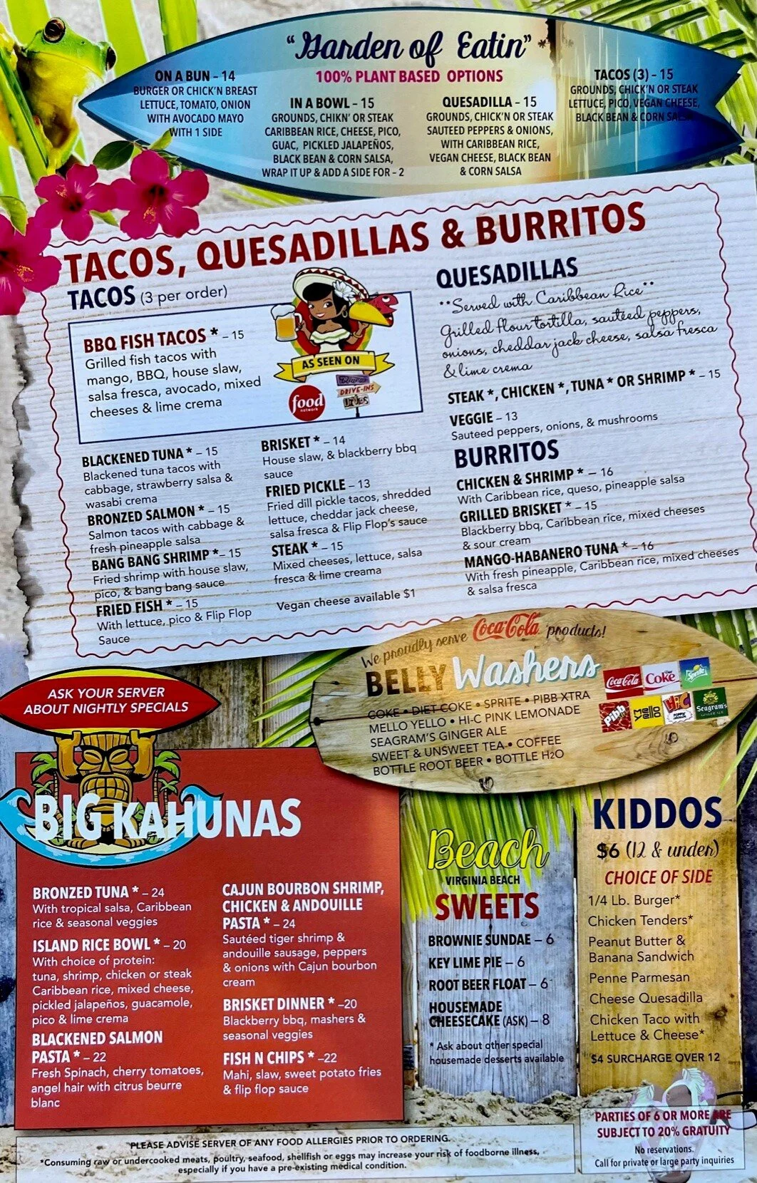 Menus — Flip Flops Grill and Chill