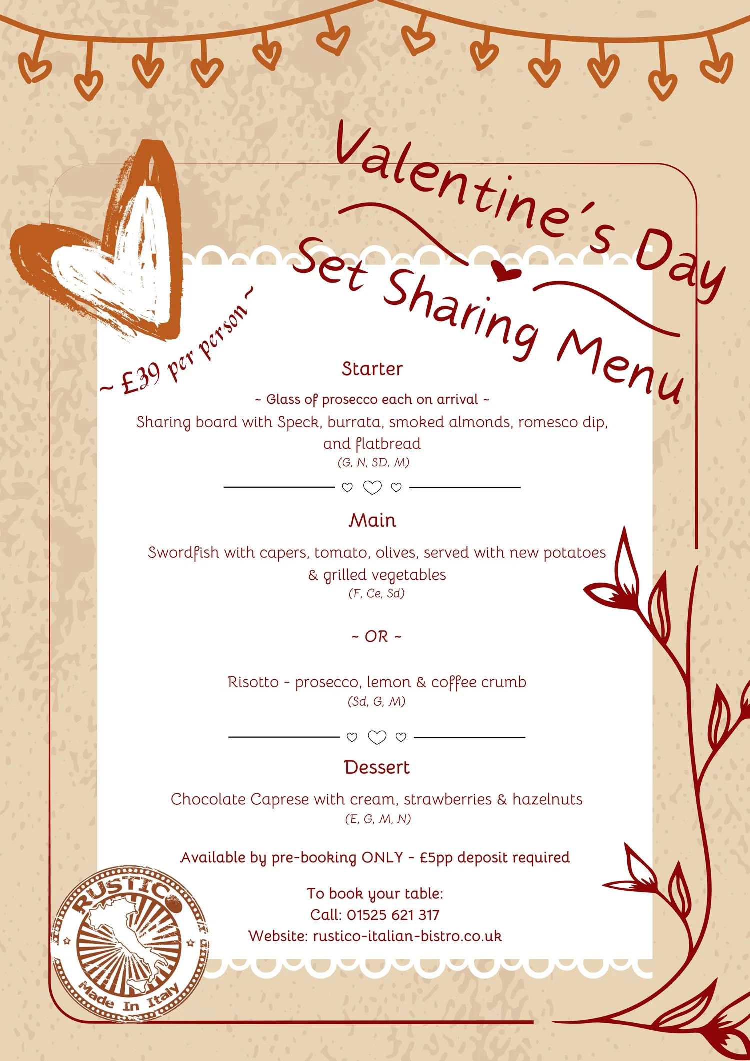 Events — Rustico Italian Bistro