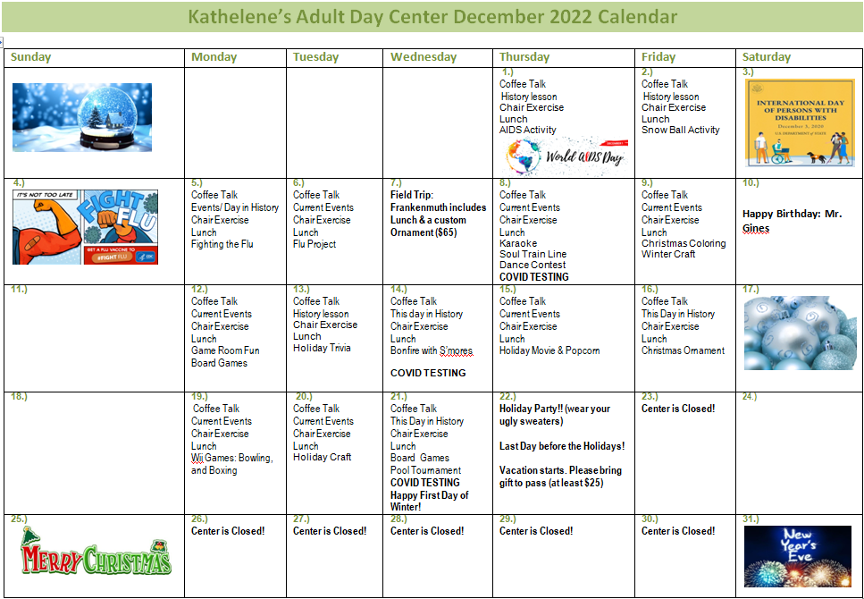 Services & Programs — Kathelene’s Compassionate Adult Day Care