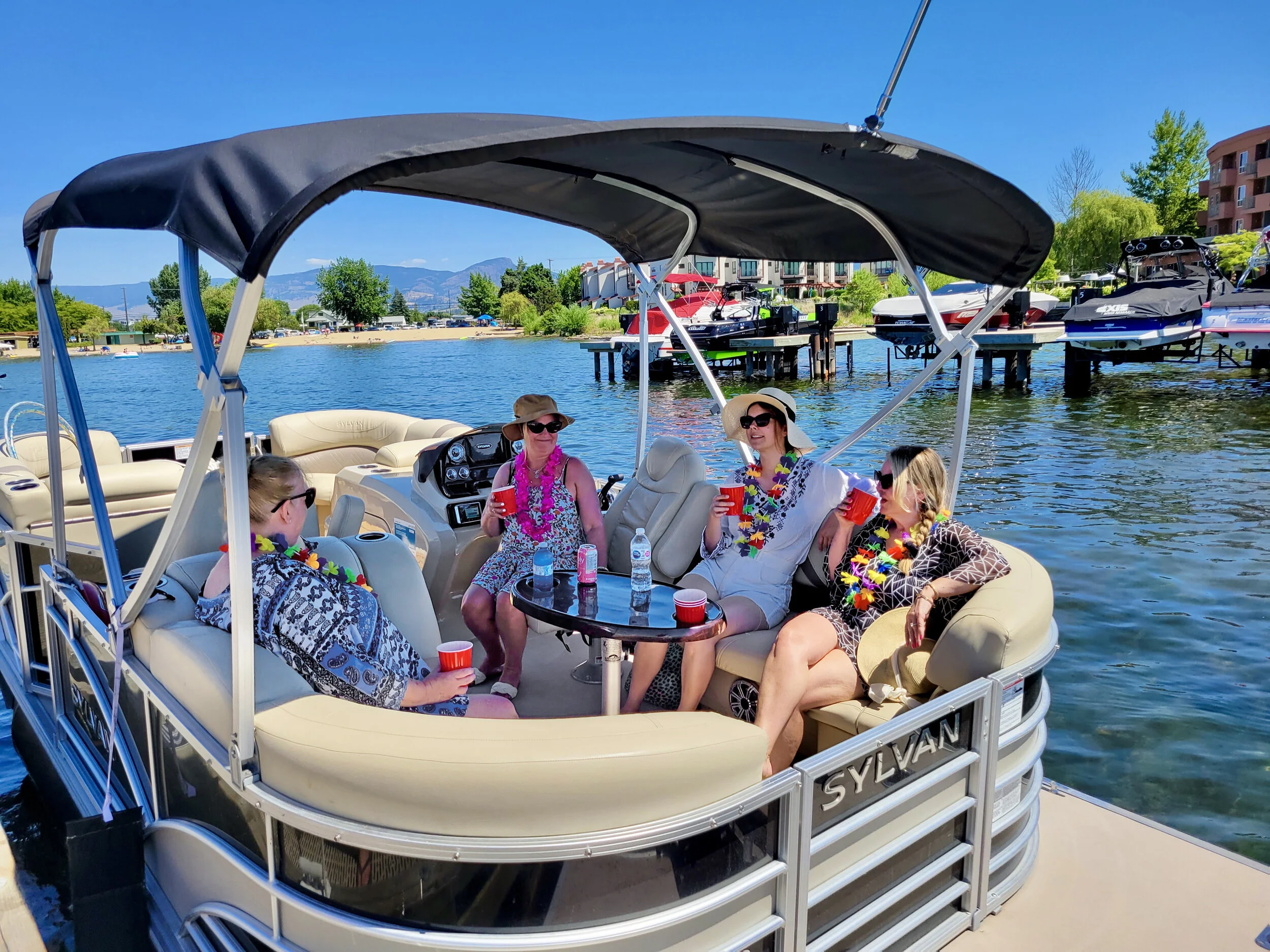 PonTiki Pontoon Boat Lake Cruise — Tiki Time Tours